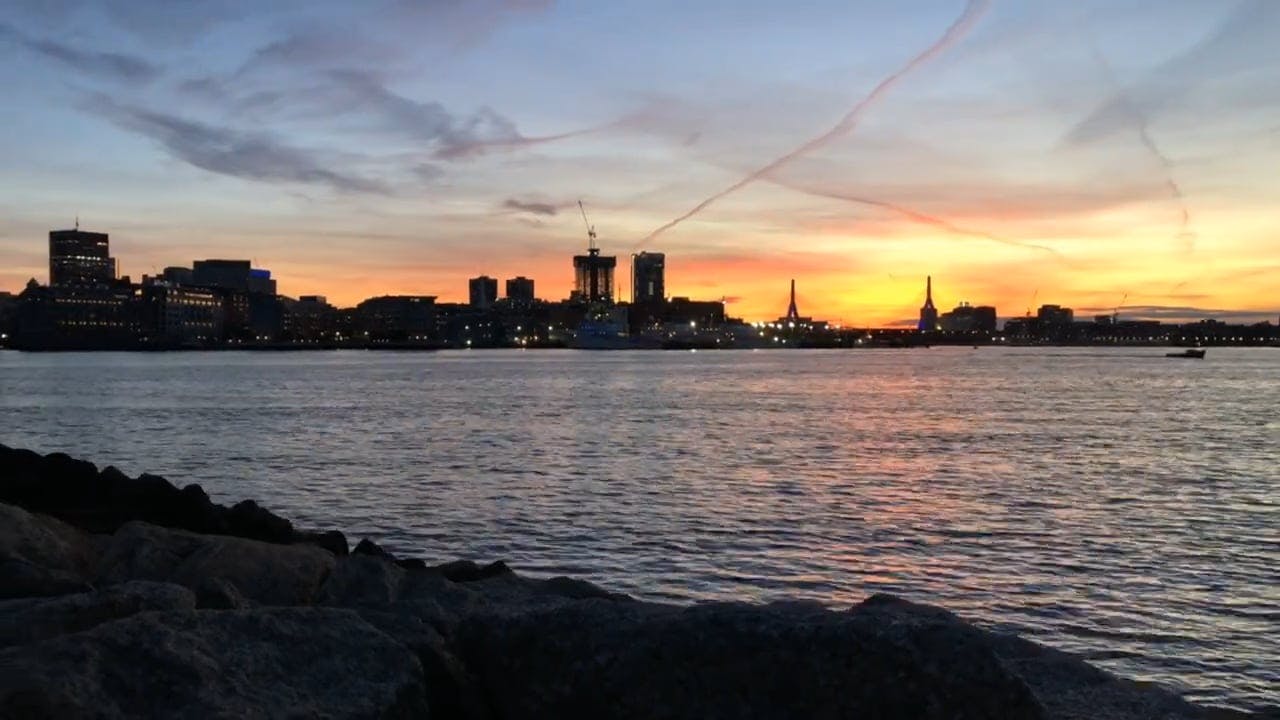 Sea And The City View At Dusk Free Stock Video Footage, Royalty-Free 4K ...