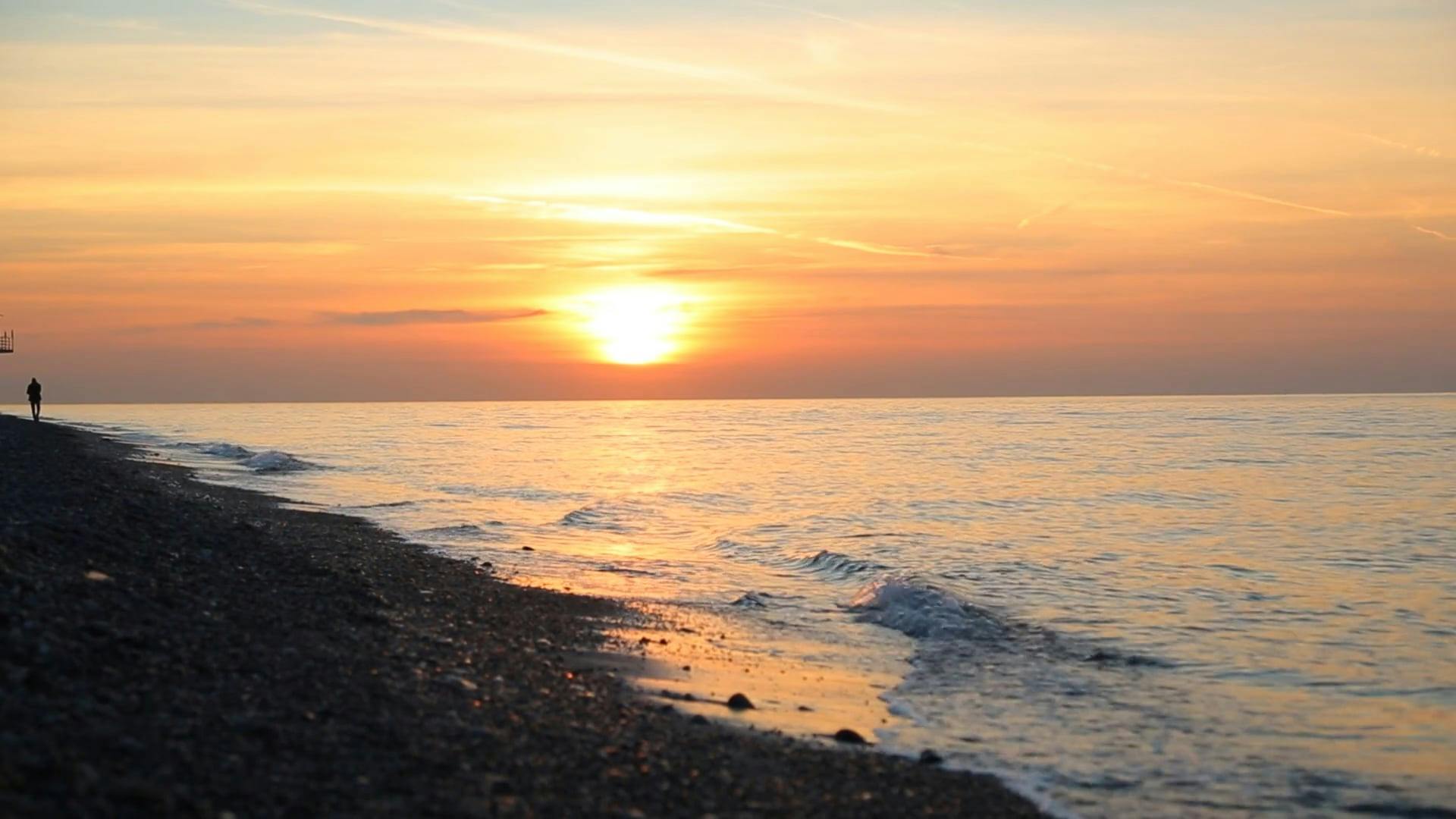 Vidéo gratuite de bord de mer, calme, ciel, côte, coucher de soleil ...