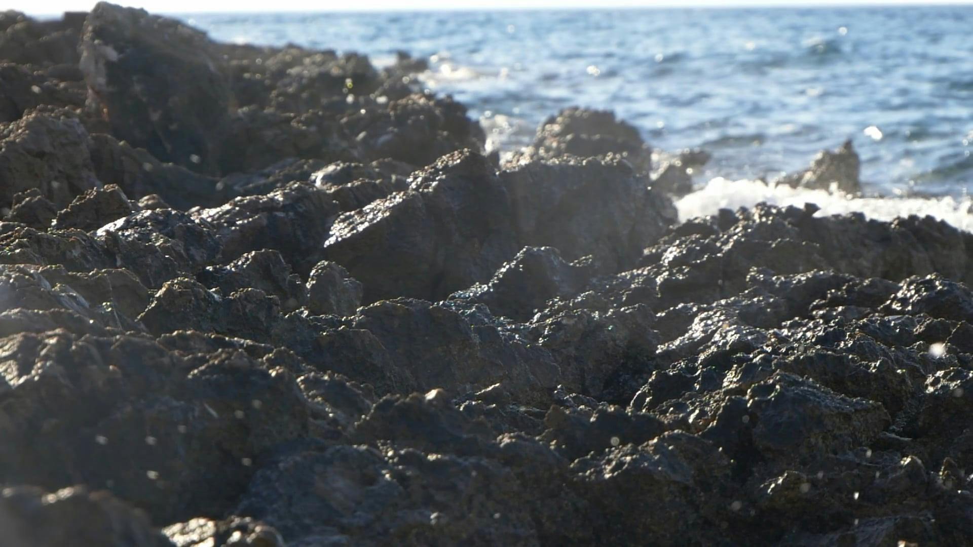 Coastal Rock Formations and Splashing Waves at Sunrise Free Stock Video ...