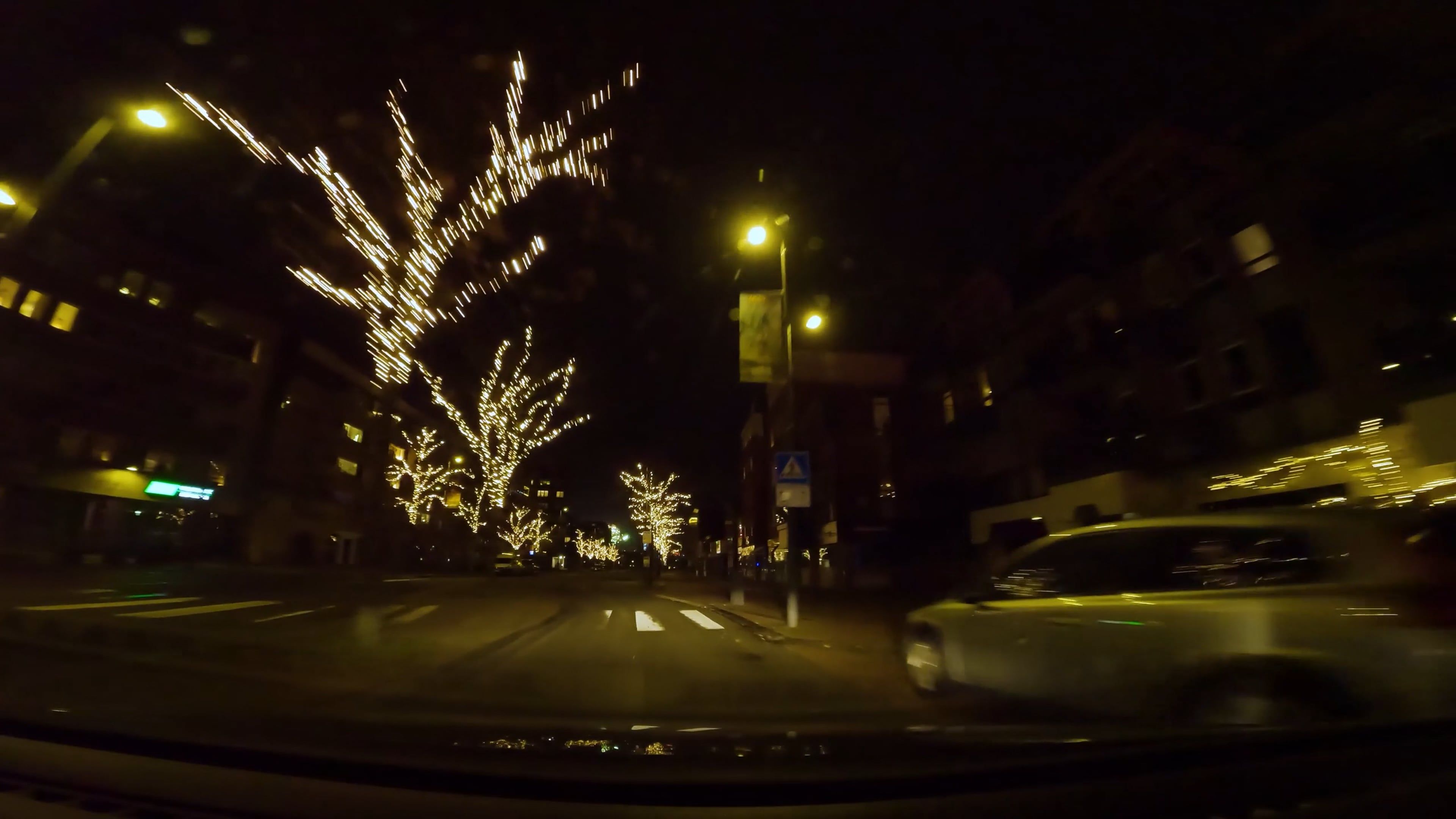 Driving around the City during New Year's Celebrations Free Stock Video ...