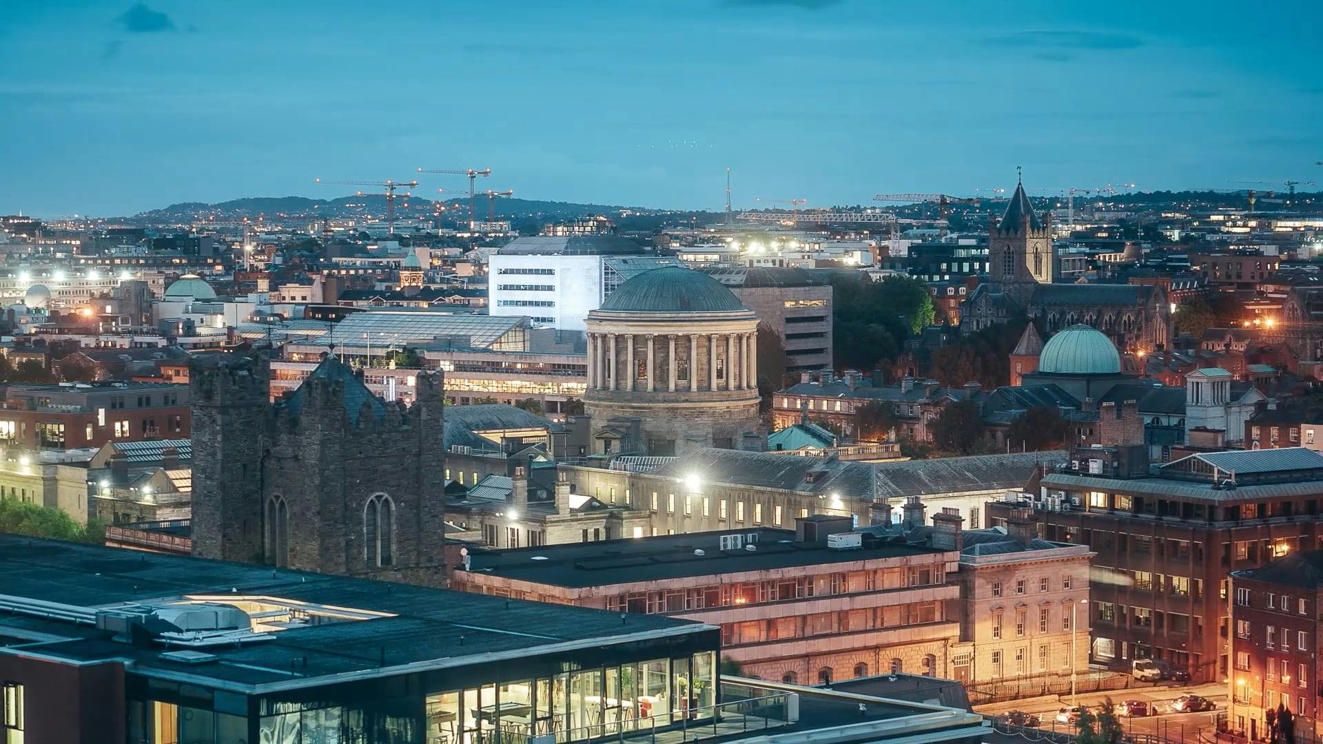 Time-Lapse Video Footage of Night in Dublin, Ireland Free Stock Video ...
