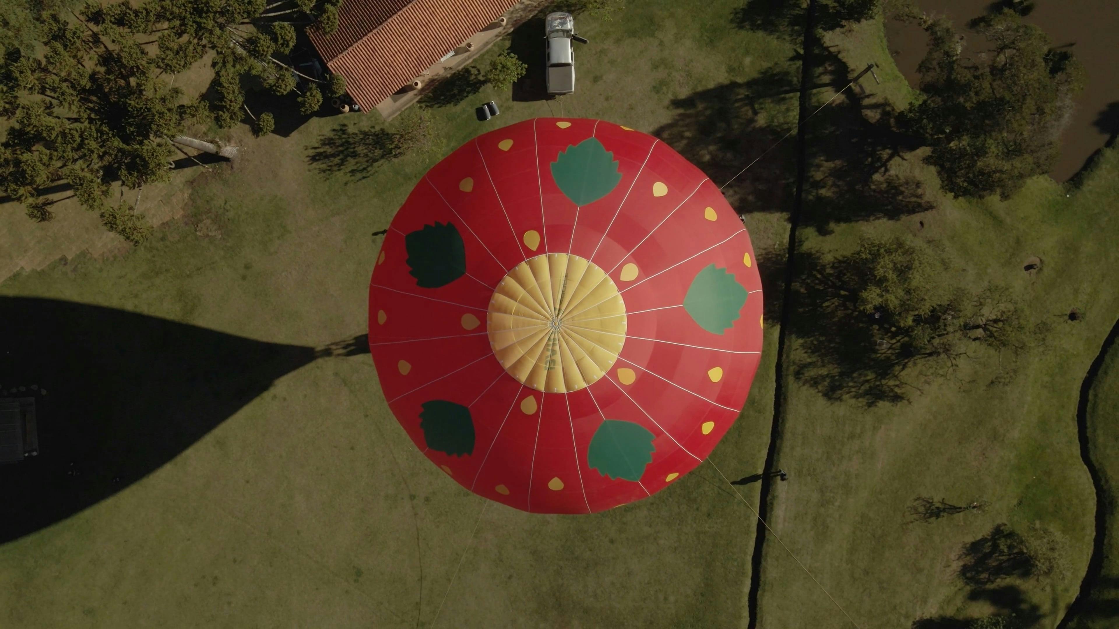 Top View of a Hot Air Balloon Taking off Free Stock Video Footage ...