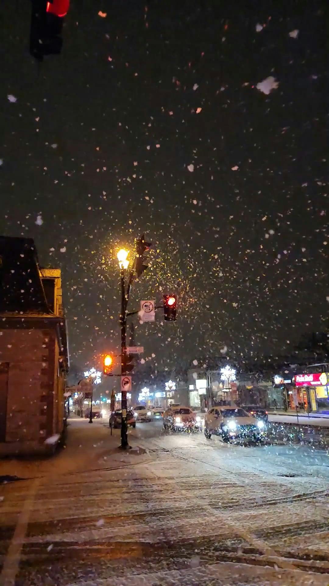 Falling Snow at the Street Free Stock Video Footage, Royalty-Free 4K ...