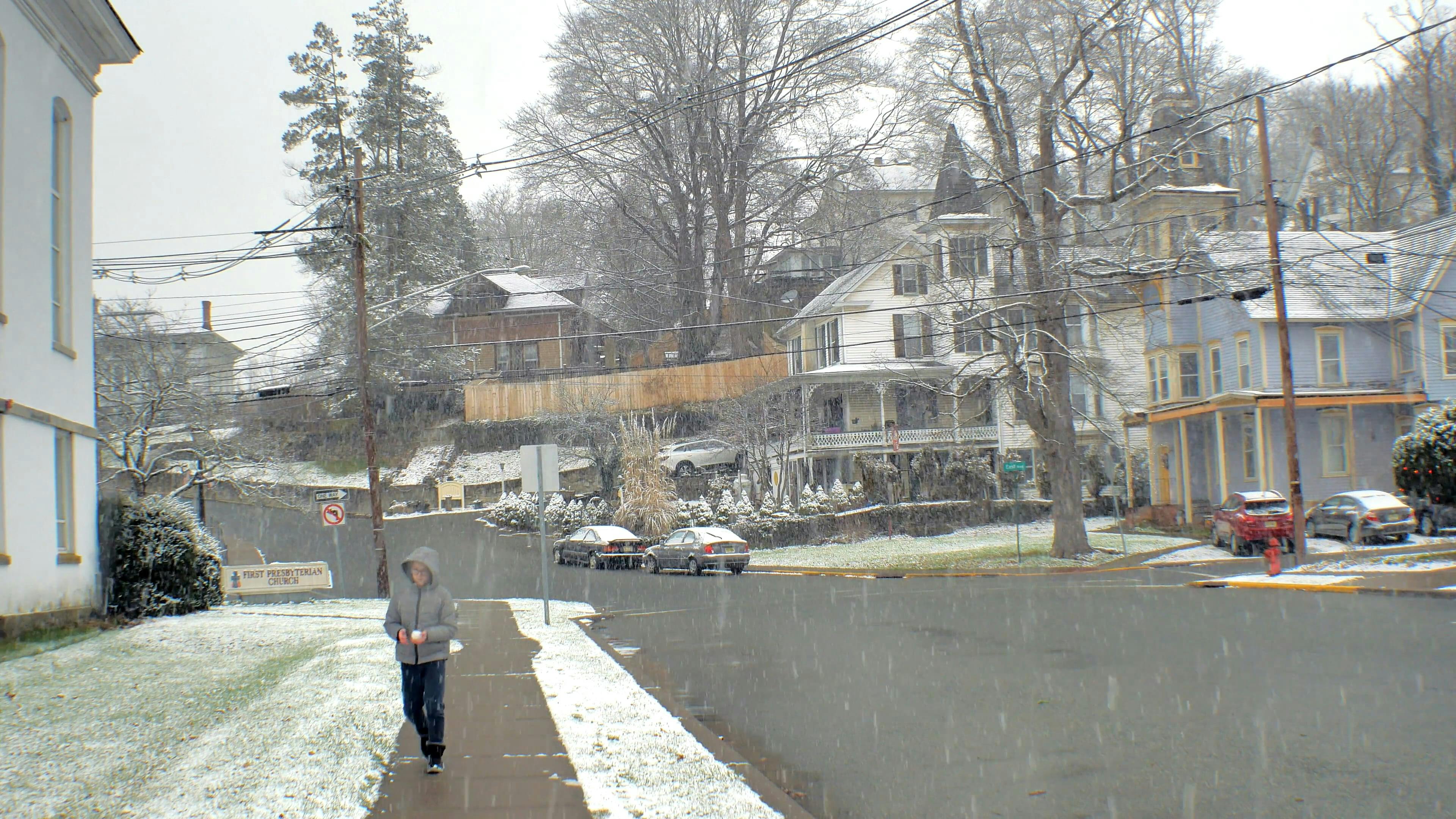 Snow Falling Outside of House Free Stock Video Footage, Royalty-Free 4K ...