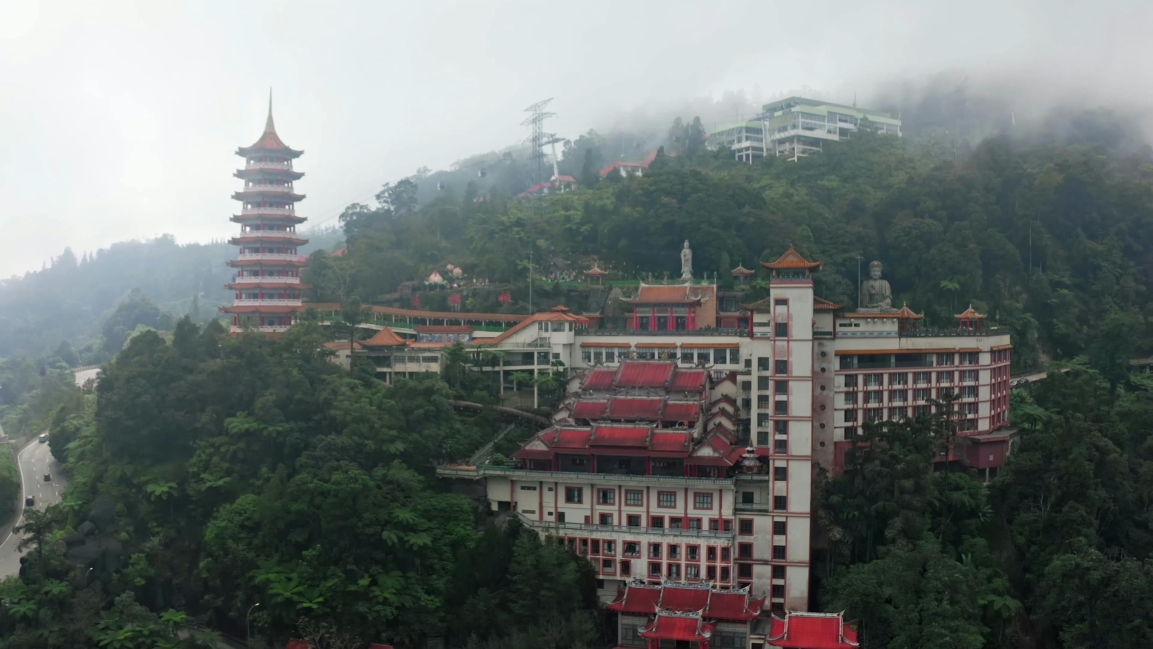 Drone Video of the Chin Swee Caves Temple in Genting Highlands ...
