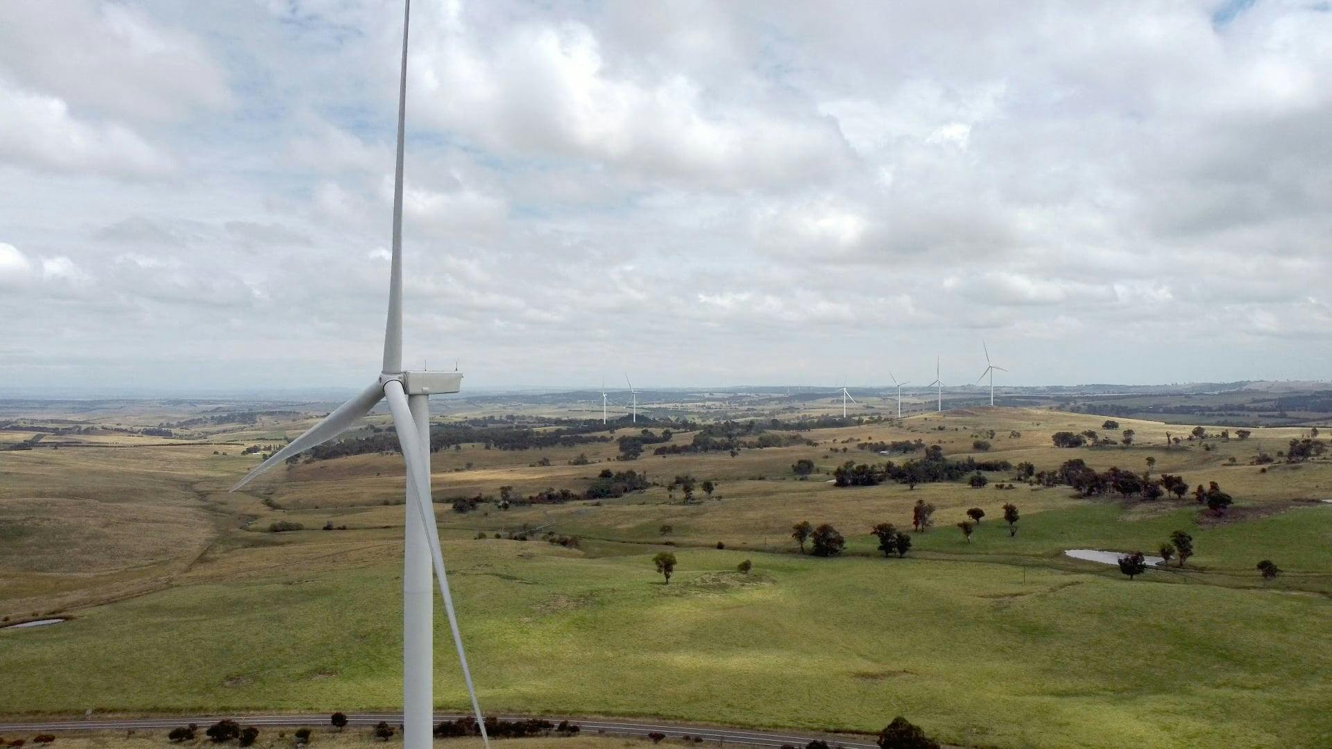 Wind Turbines in Green Grass Field Free Stock Video Footage, Royalty ...
