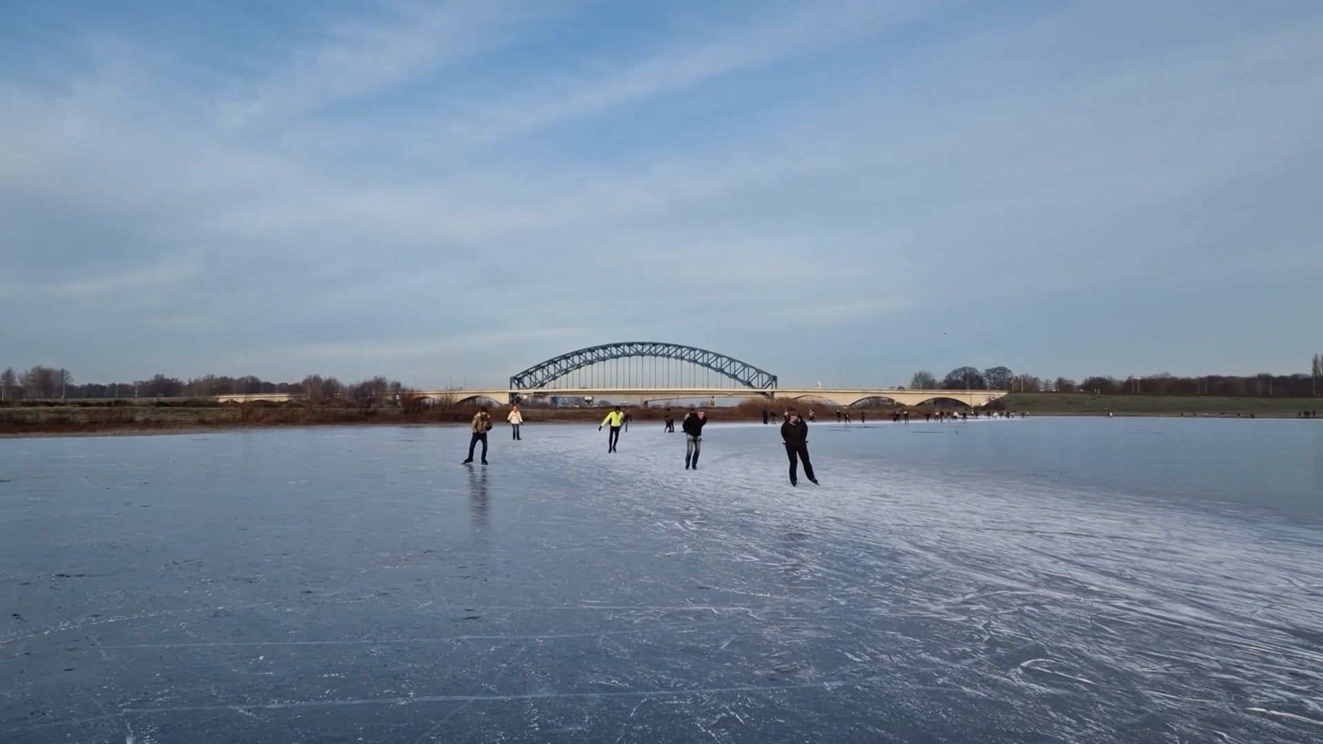 People Skating on a Frozen Body of Water Free Stock Video Footage ...
