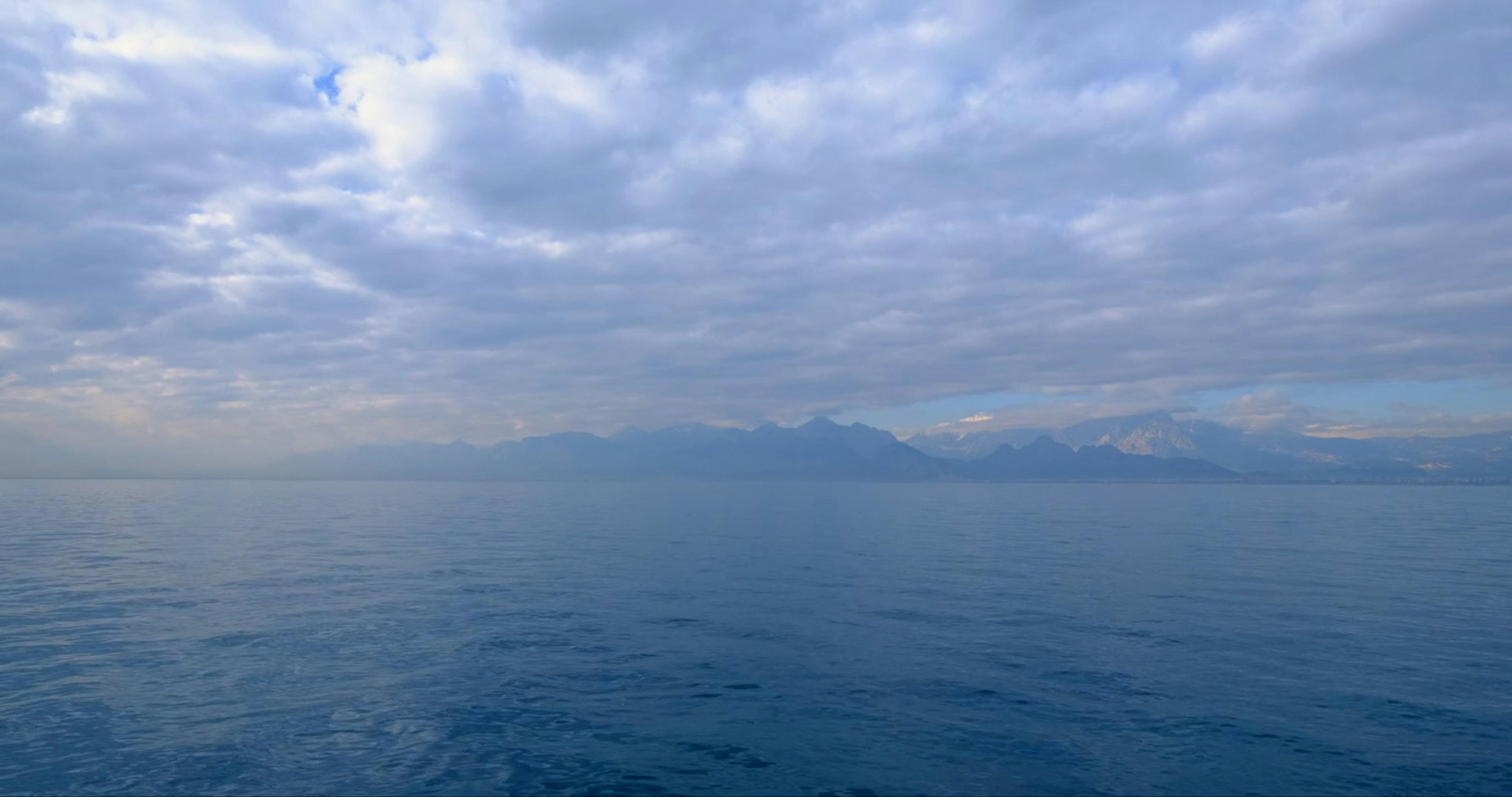 A Seascape under a Cloudy Sky Free Stock Video Footage, Royalty-Free 4K ...