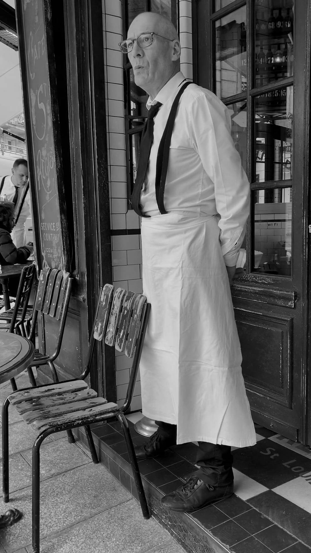 A Man Whistling while Walking Inside the Restaurant Free Stock Video ...