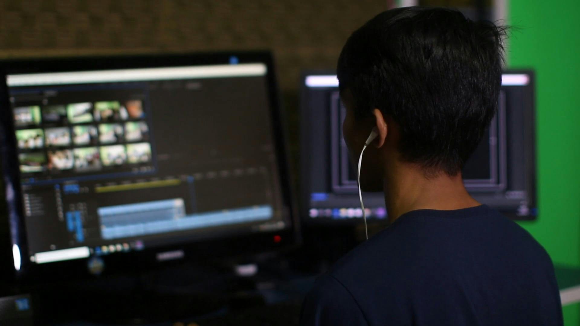 Person Editing A Video · Free Stock Video