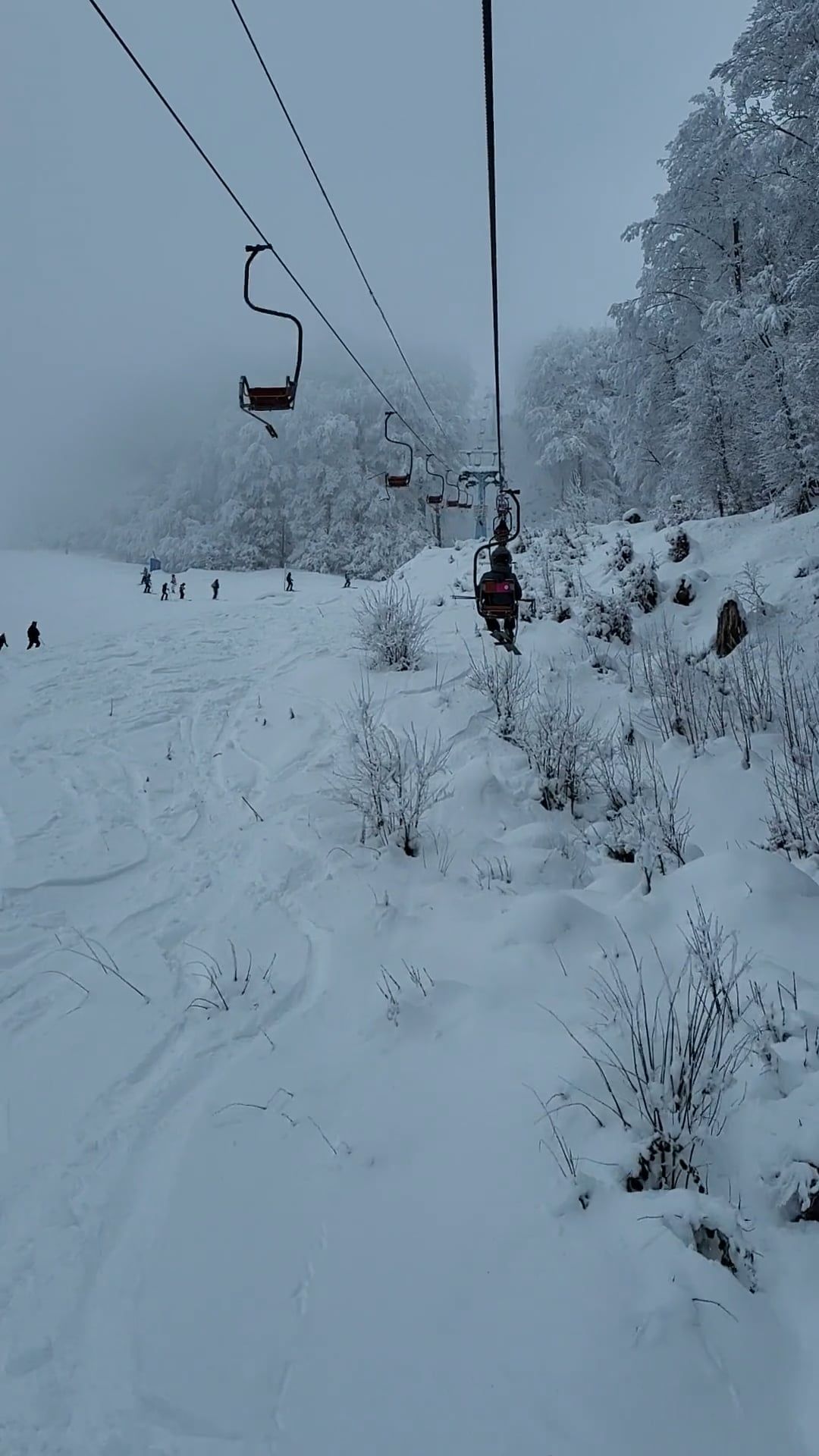 Time Lapse of a Ski Lift Ride in a Snowy Landscape Free Stock Video ...