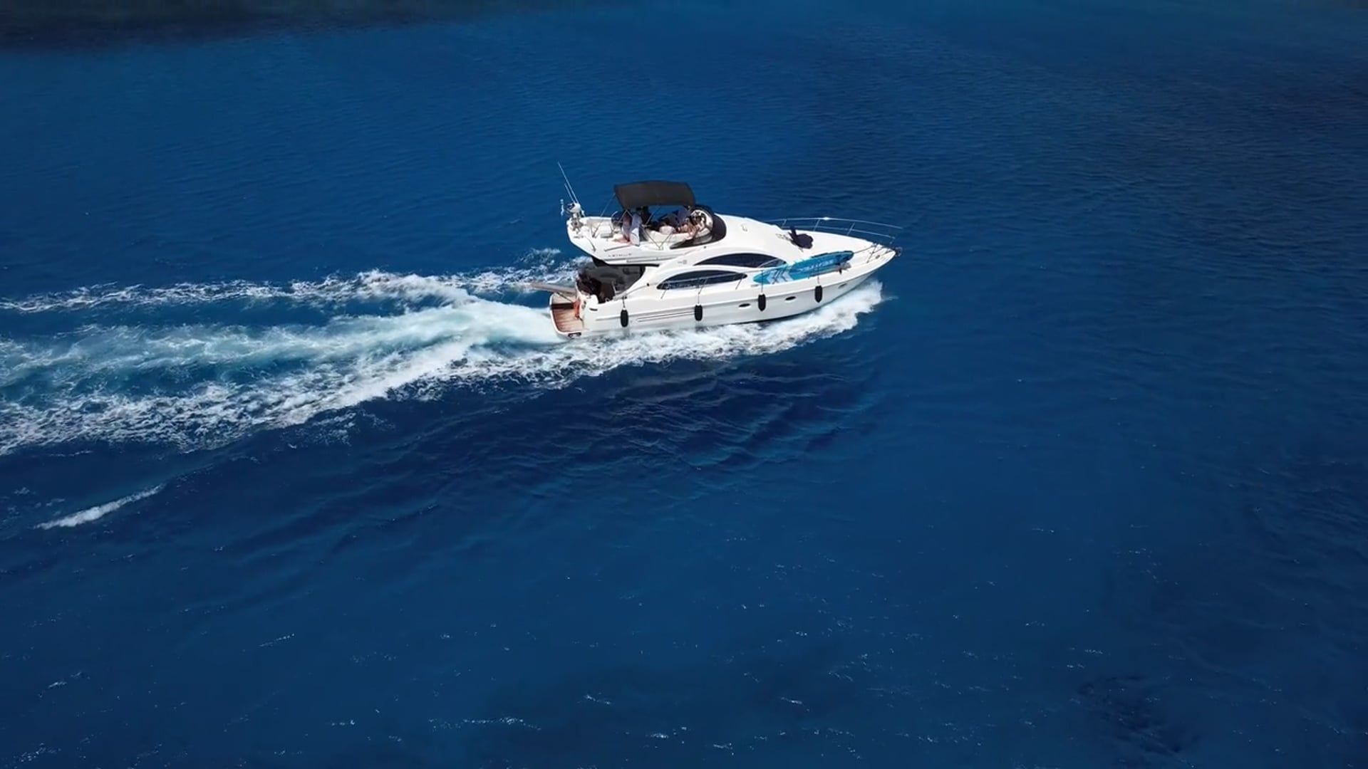 Drone Footage of a Yacht Sailing in the Blue Sea Free Stock Video ...