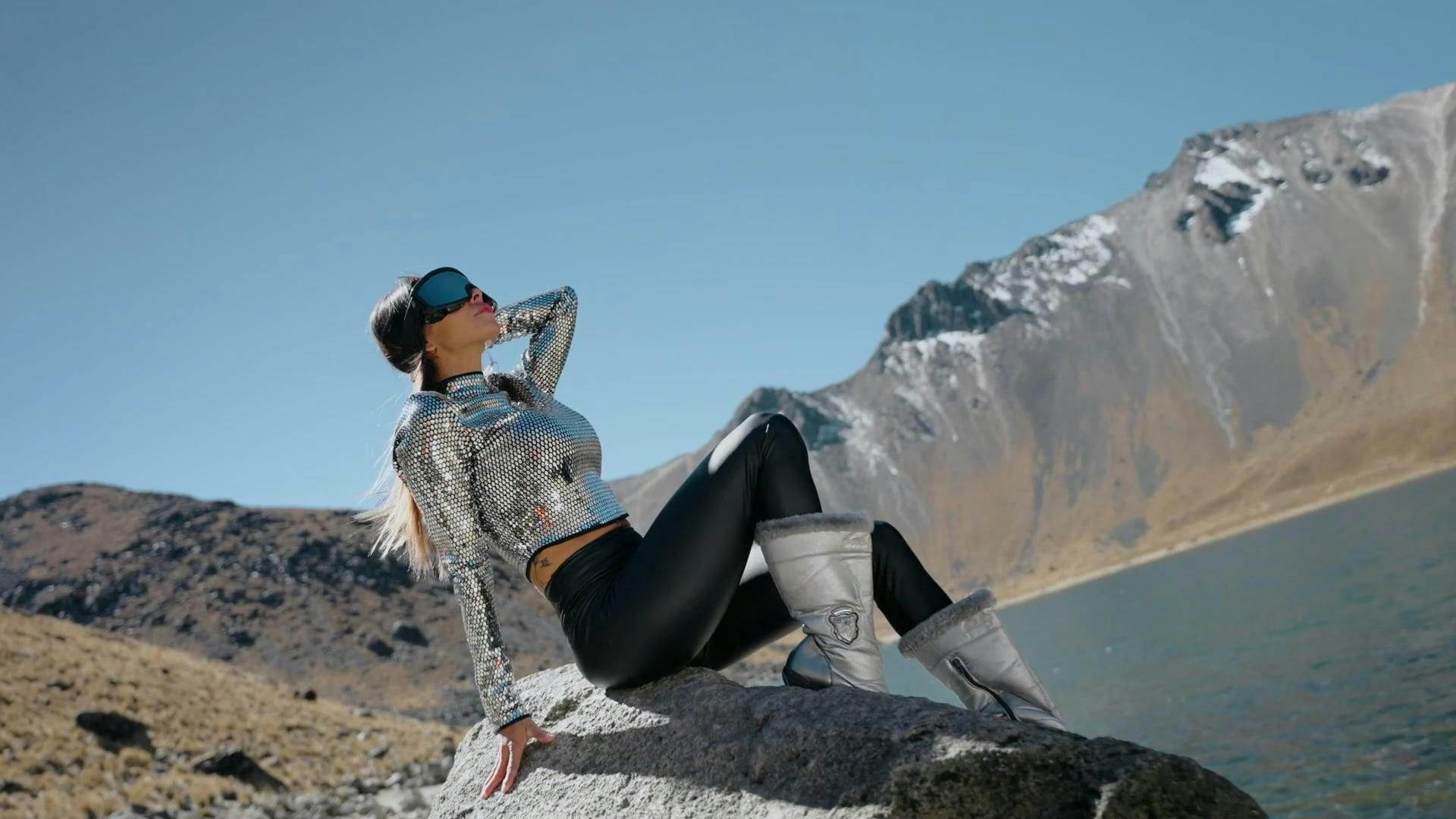Woman in a Futuristic Outfit Posing during an Outdoor Photoshoot Free ...