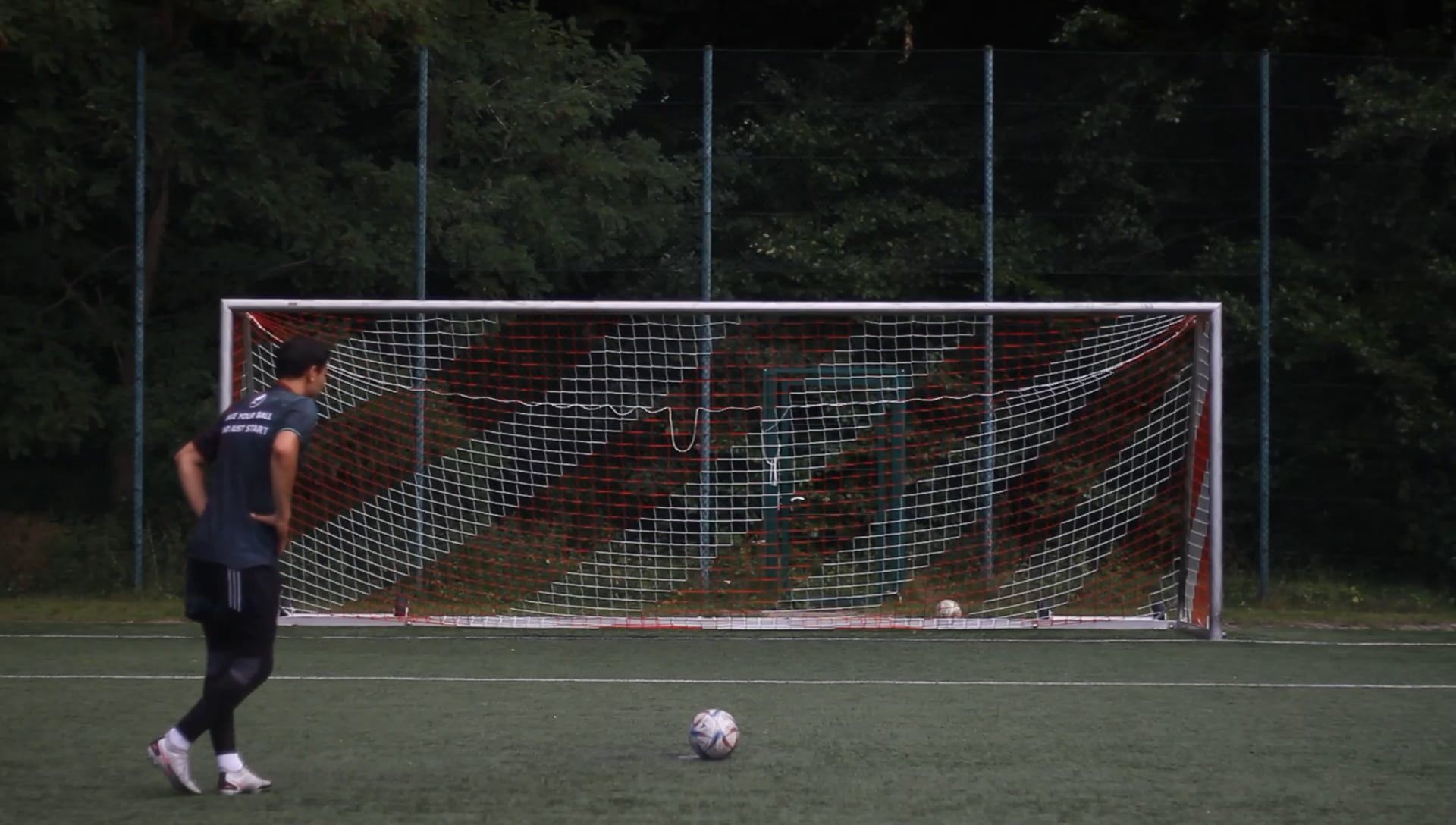 Back View of Football Player Taking Penalty Kick Free Stock Video ...