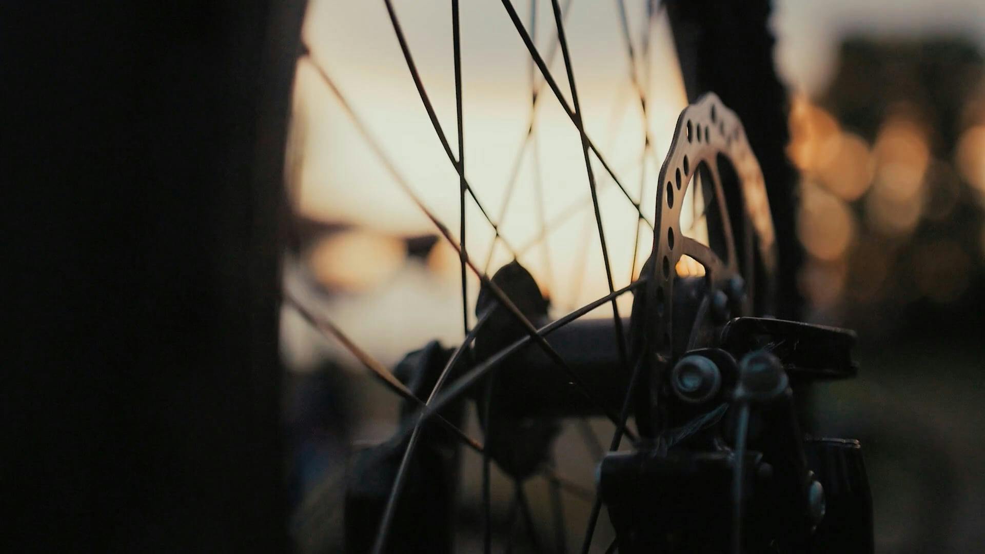 Close up View of a Bicycle Wheel Spinning Free Stock Video Footage ...