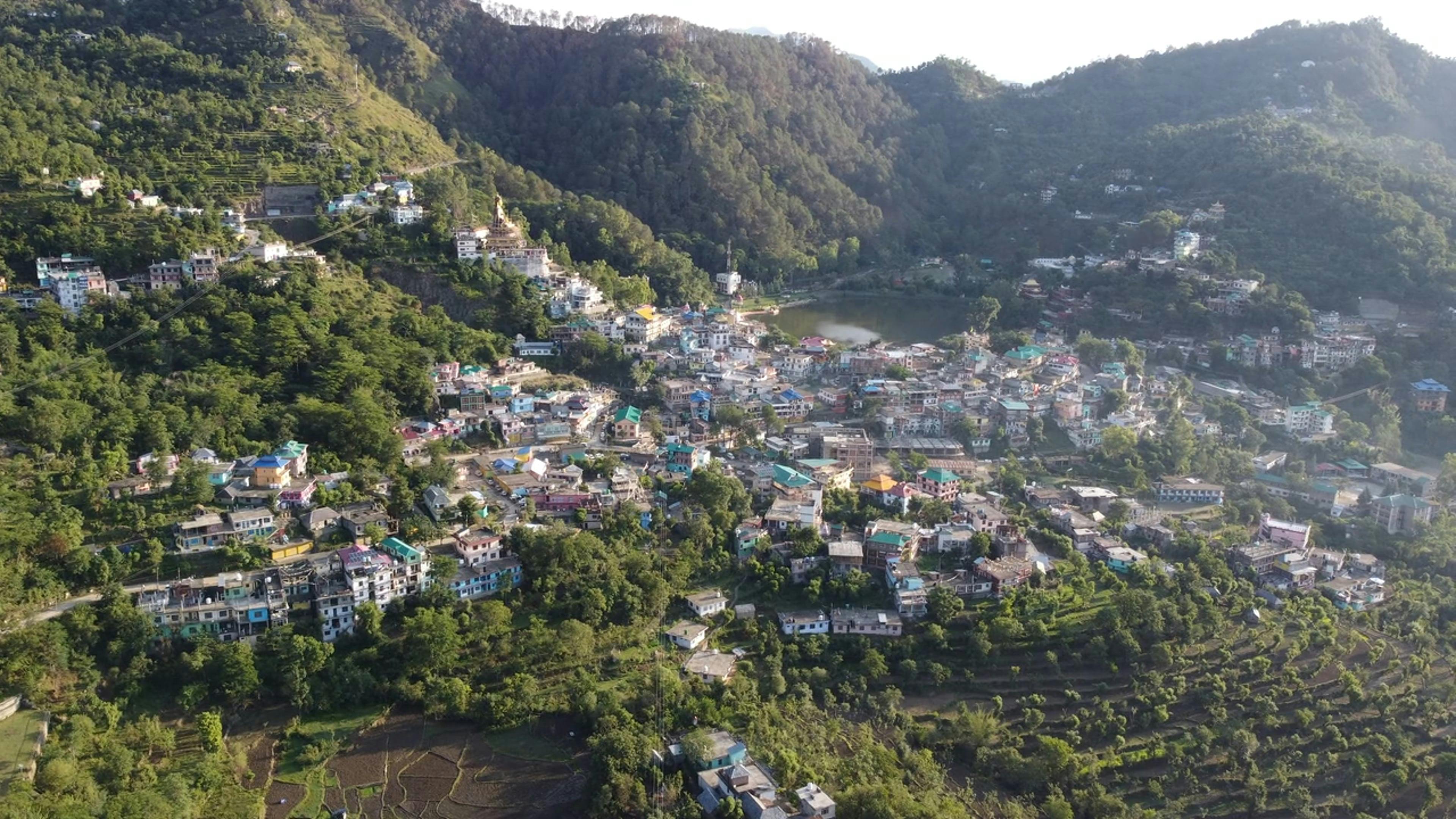 Aerial View of Rewalsar Town in Himachal Pradesh, India. Free Stock ...