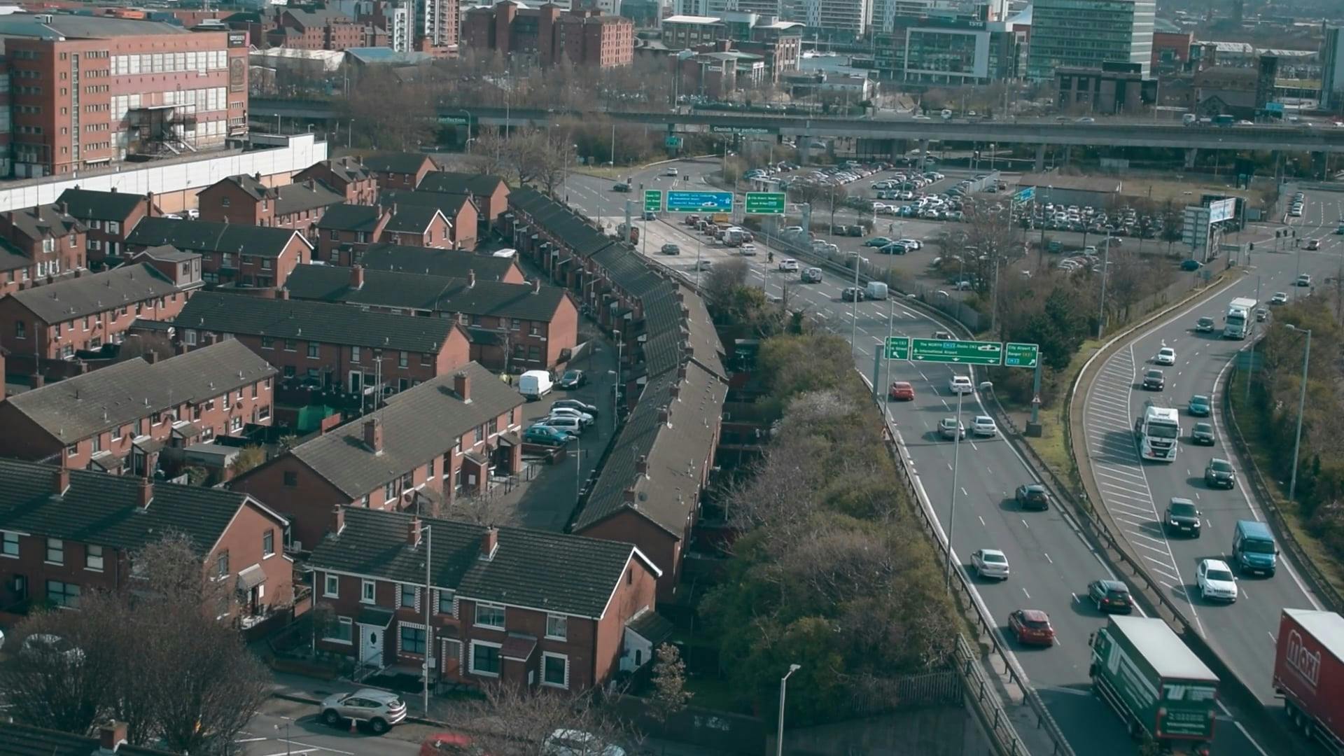 High Angle View of City Traffic in Belfast, Northern Ireland Free Stock ...