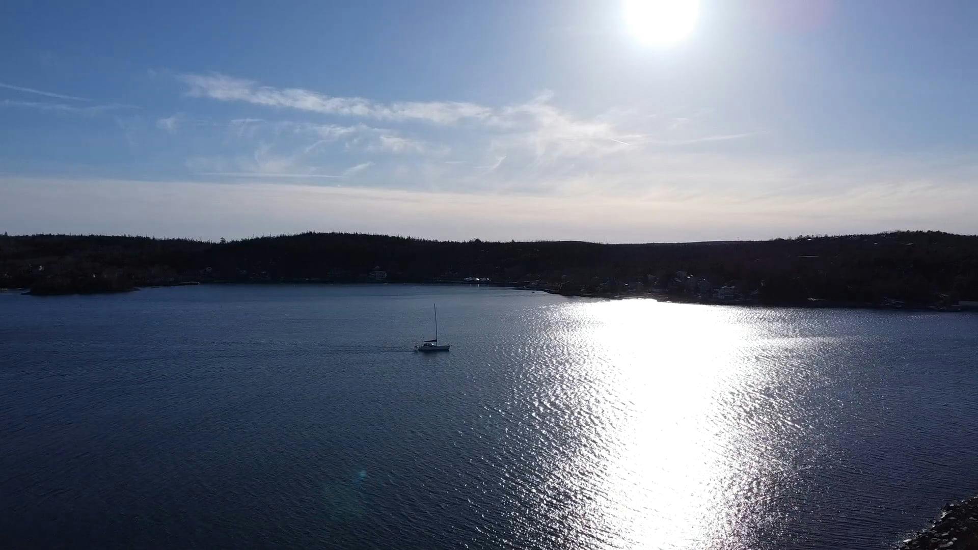 Drone Video of a Yacht Sailing on Calm Waters near the Coast Free Stock Video Footage, Royalty ...