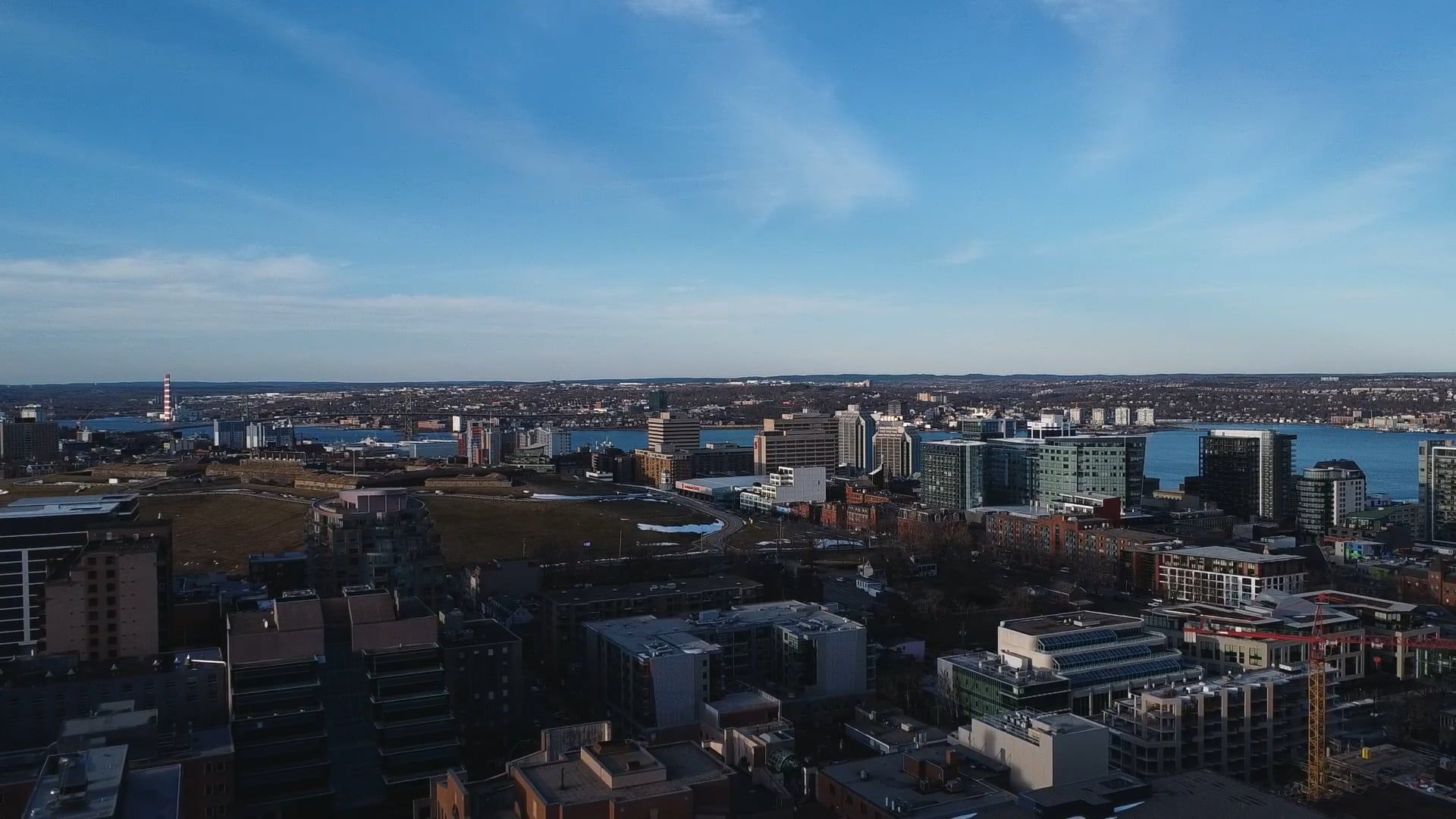 Drone Footage of the Coastal City of Halifax, Canada Free Stock Video ...