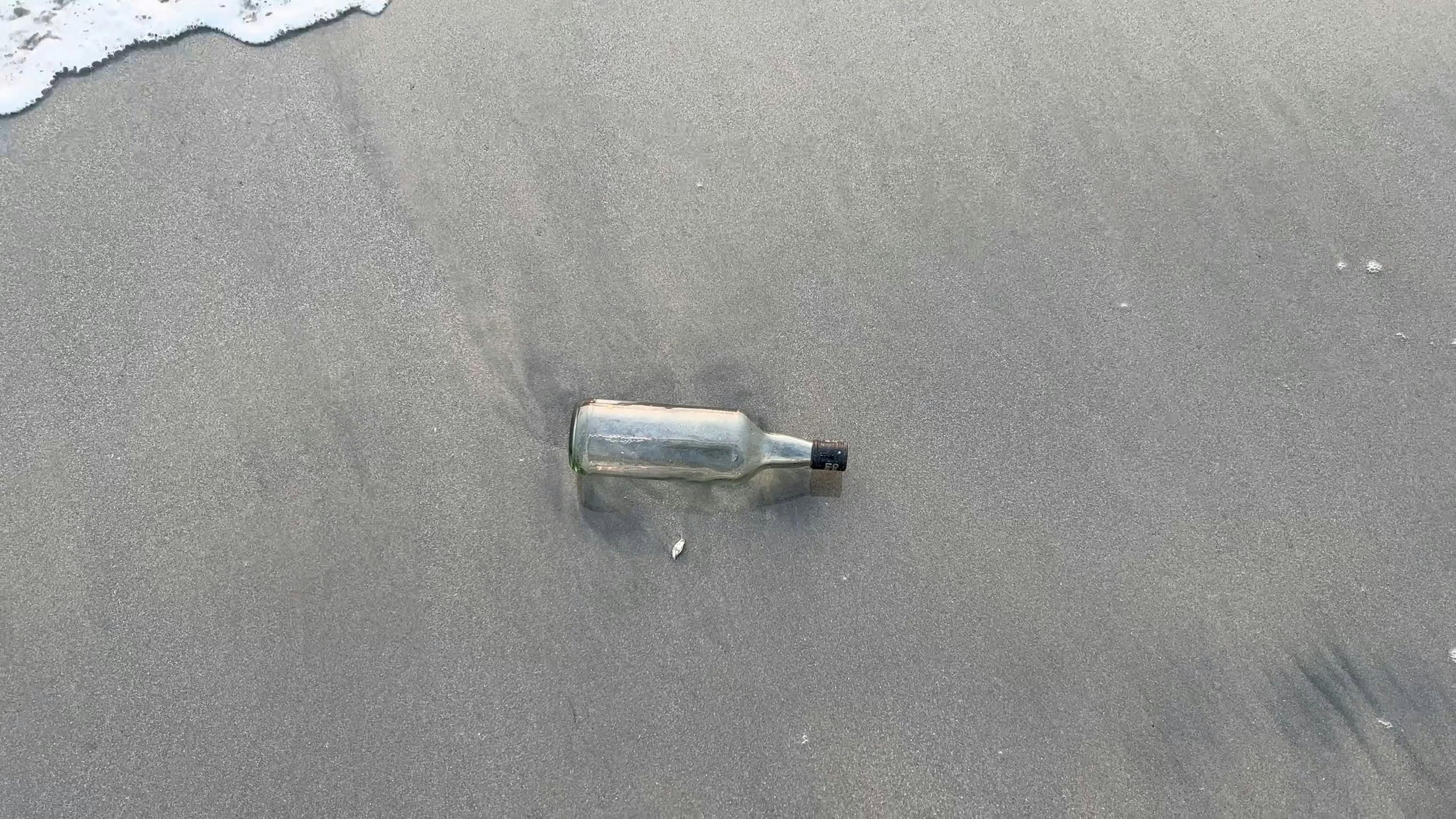 A bottle is floating in the ocean Free Stock Video Footage, Royalty ...