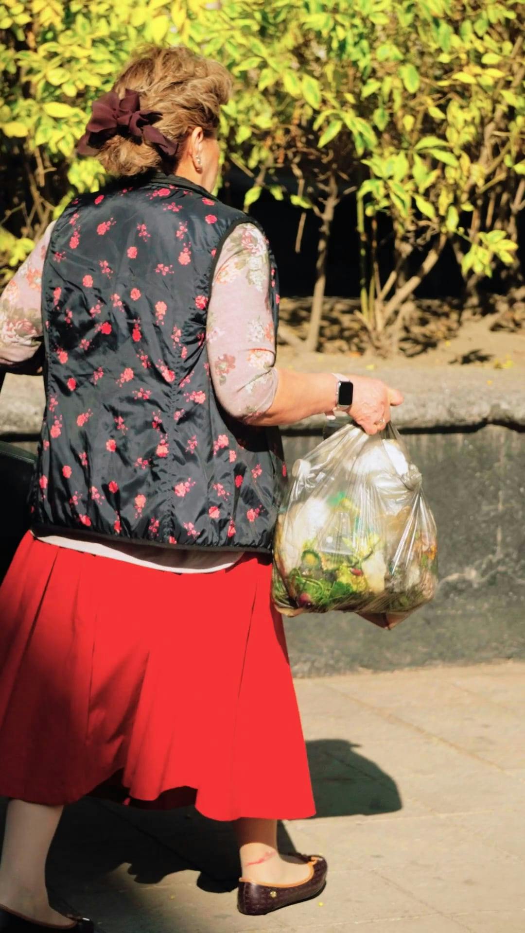 A Lady Handing over a Bag to the Garbage Collector Free Stock Video ...