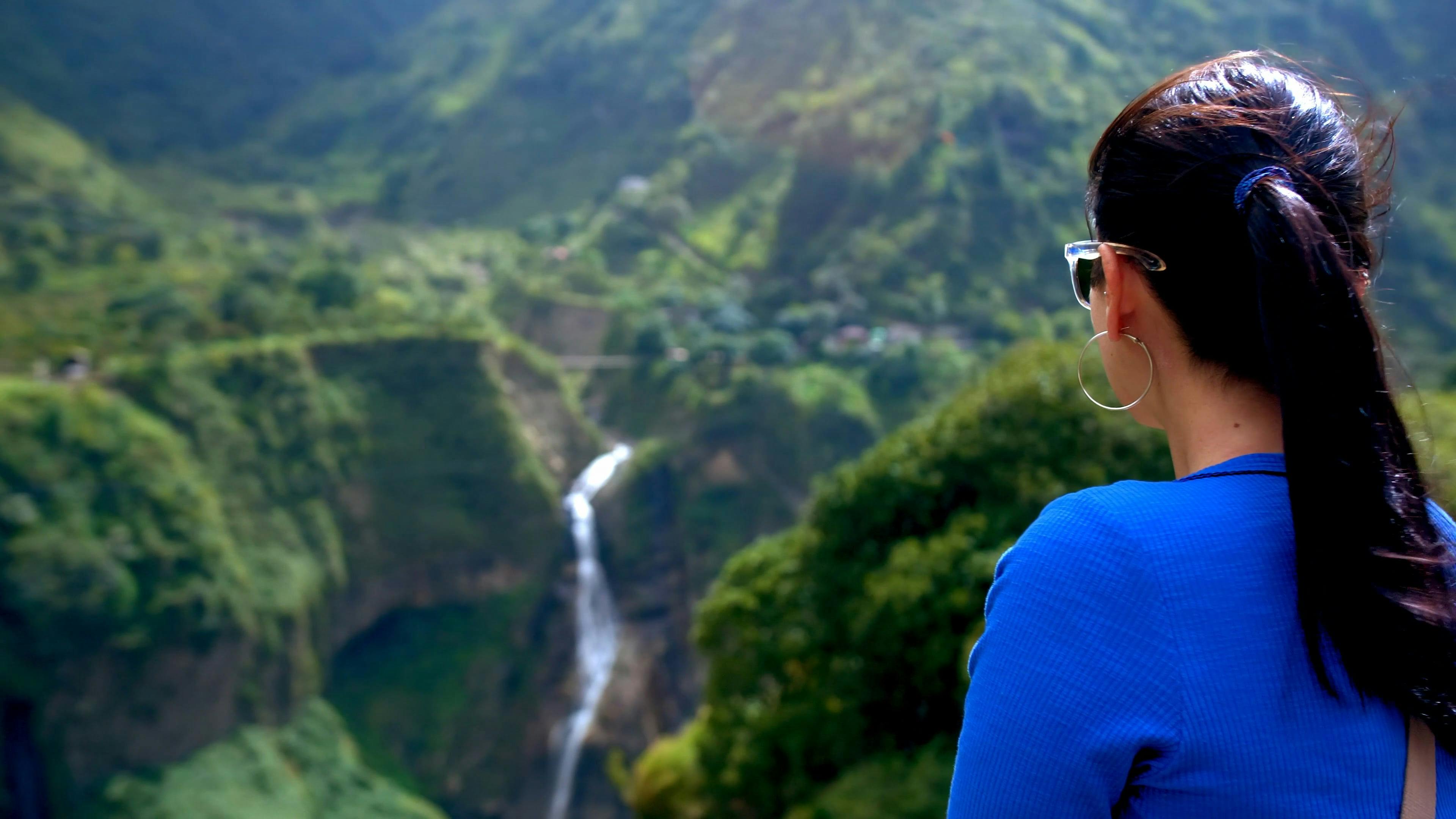 A Couple Zip Lining in the Mountains in Baños, Ecuador Free Stock Video ...