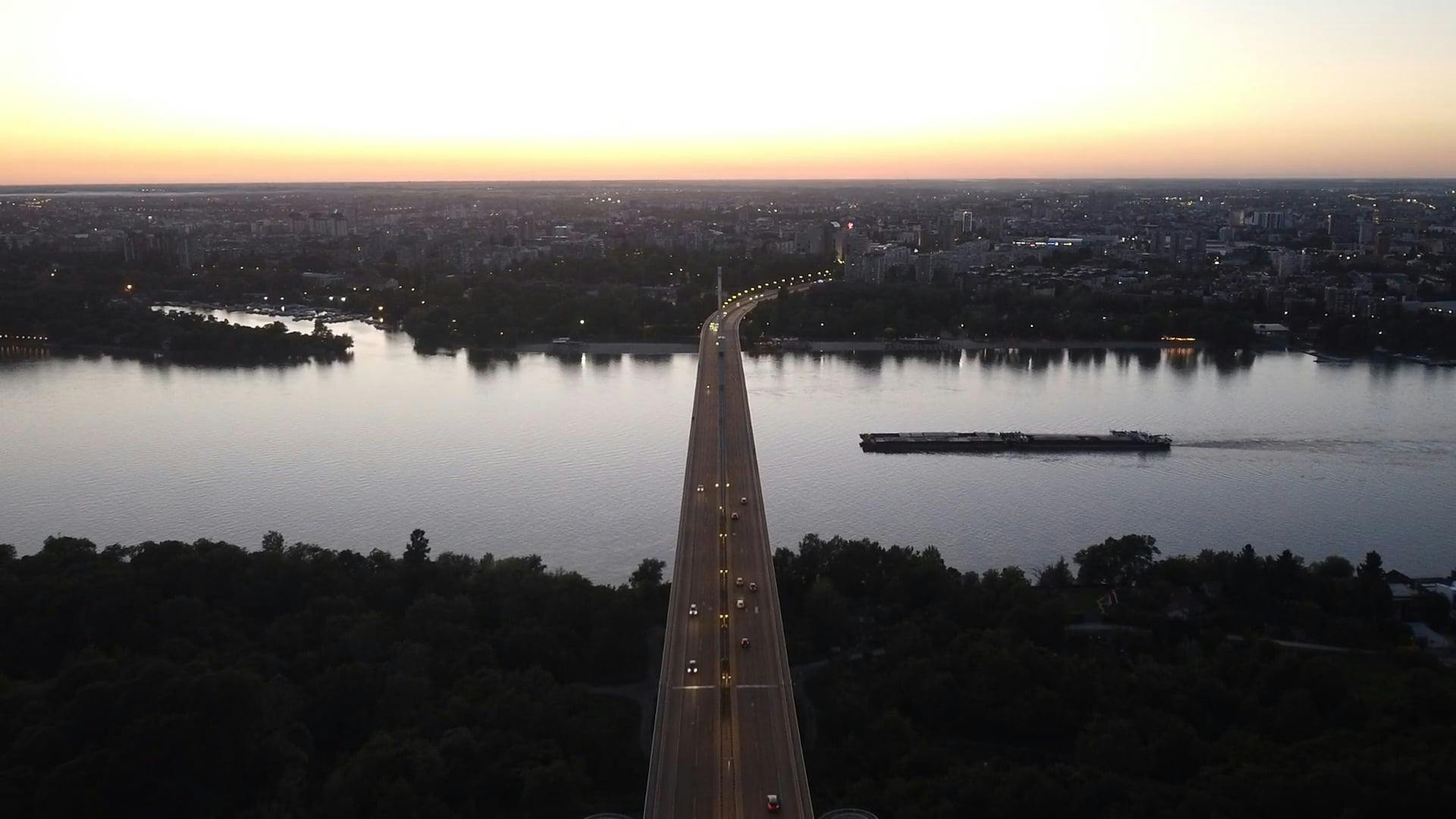 Liberty bridge Novi Sad Serbia evening Free Stock Video Footage ...