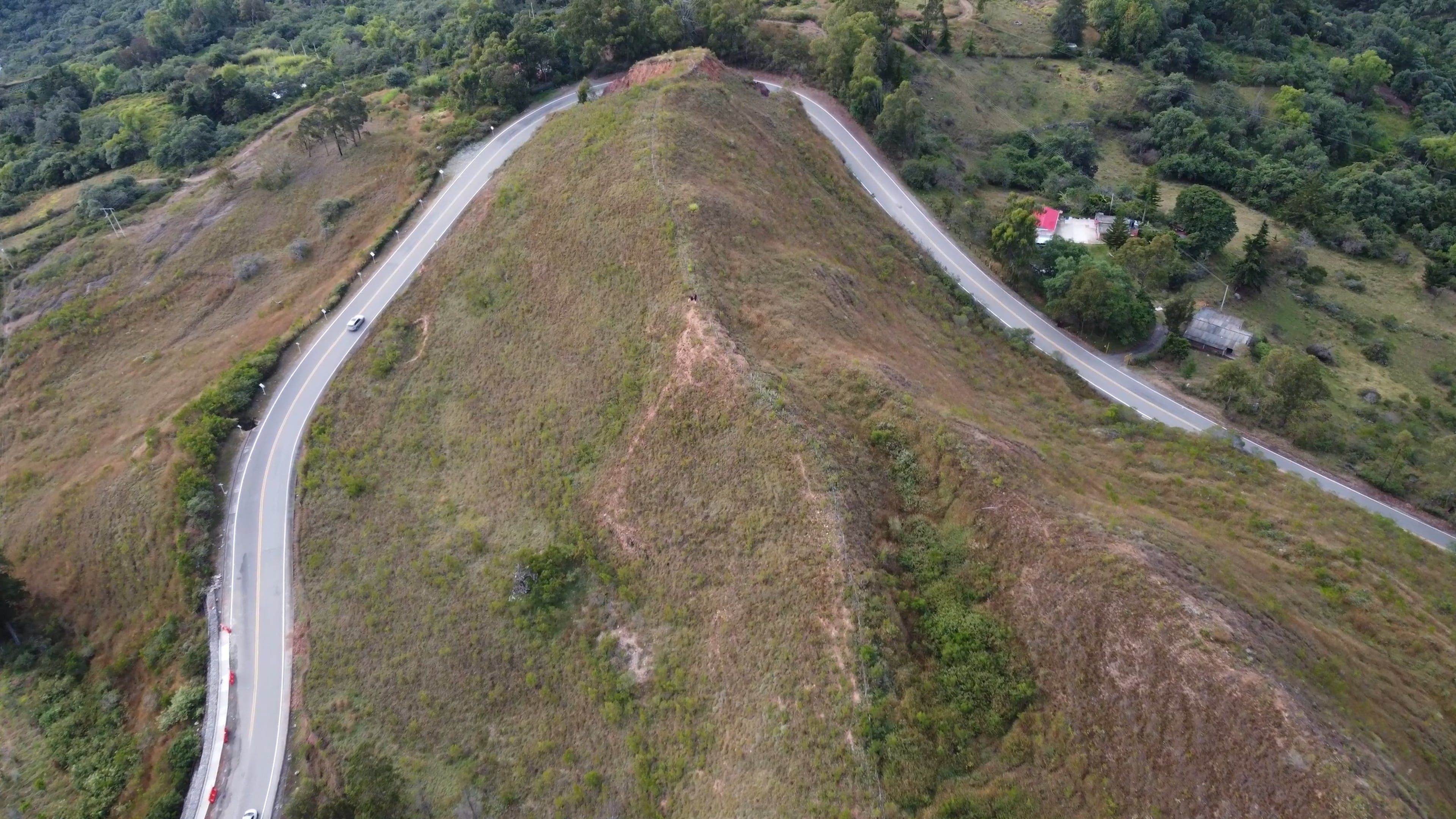 Aerial Footage of a Road in the Andes Mountains, Colombia Free Stock ...