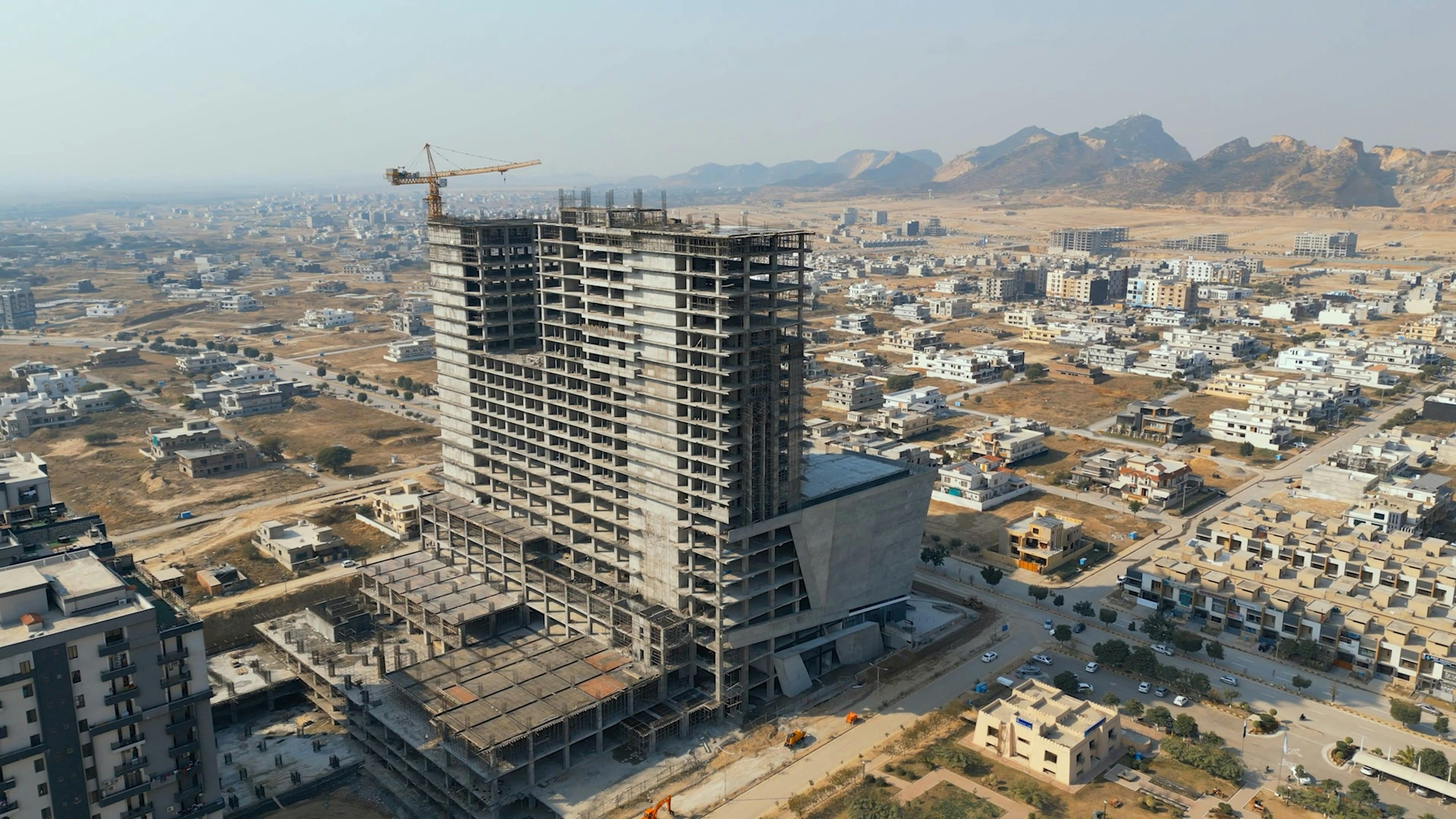 Drone Footage of a Building under Construction Free Stock Video Footage ...