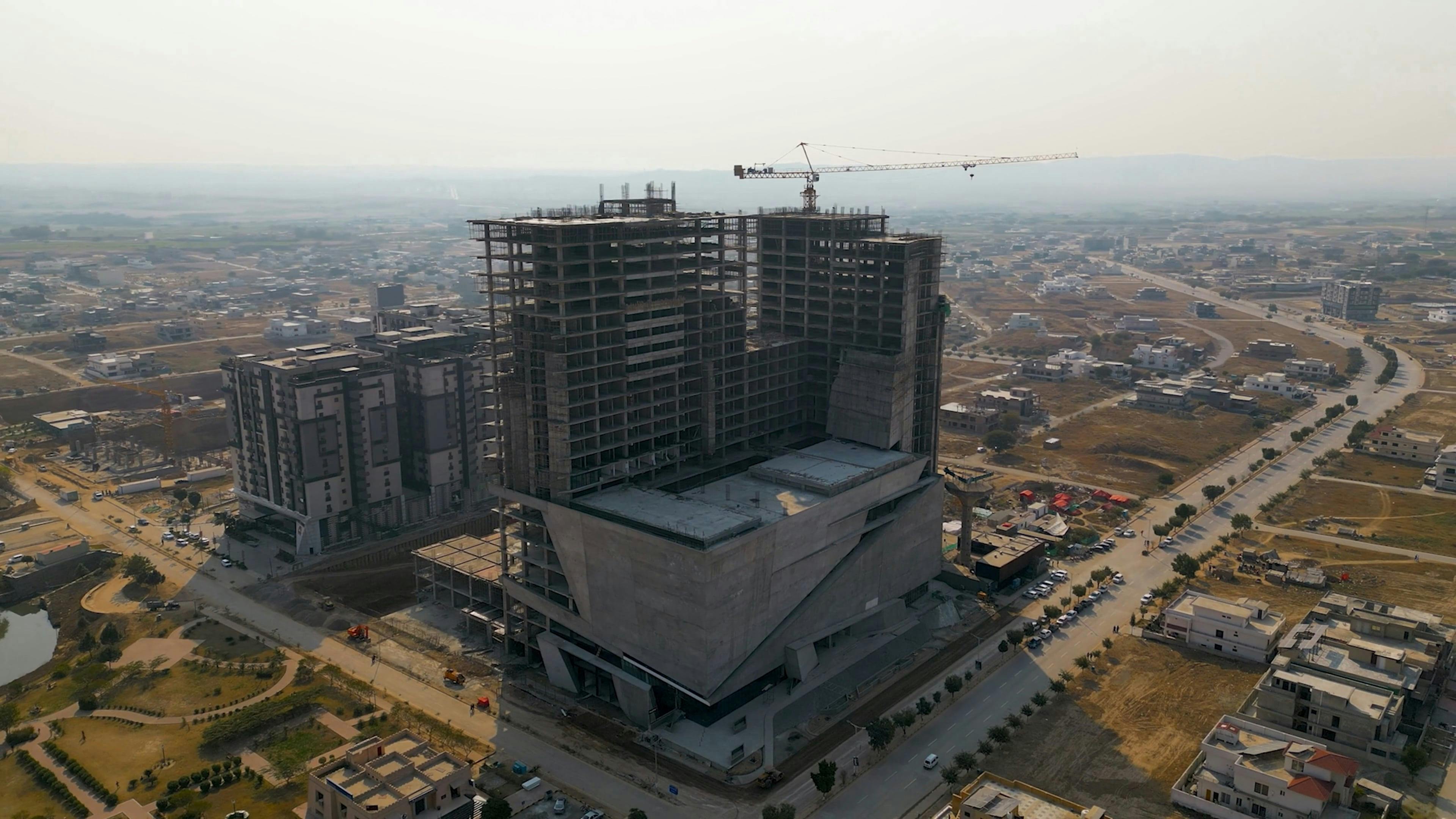 Drone Video of a Building under Construction Free Stock Video Footage ...