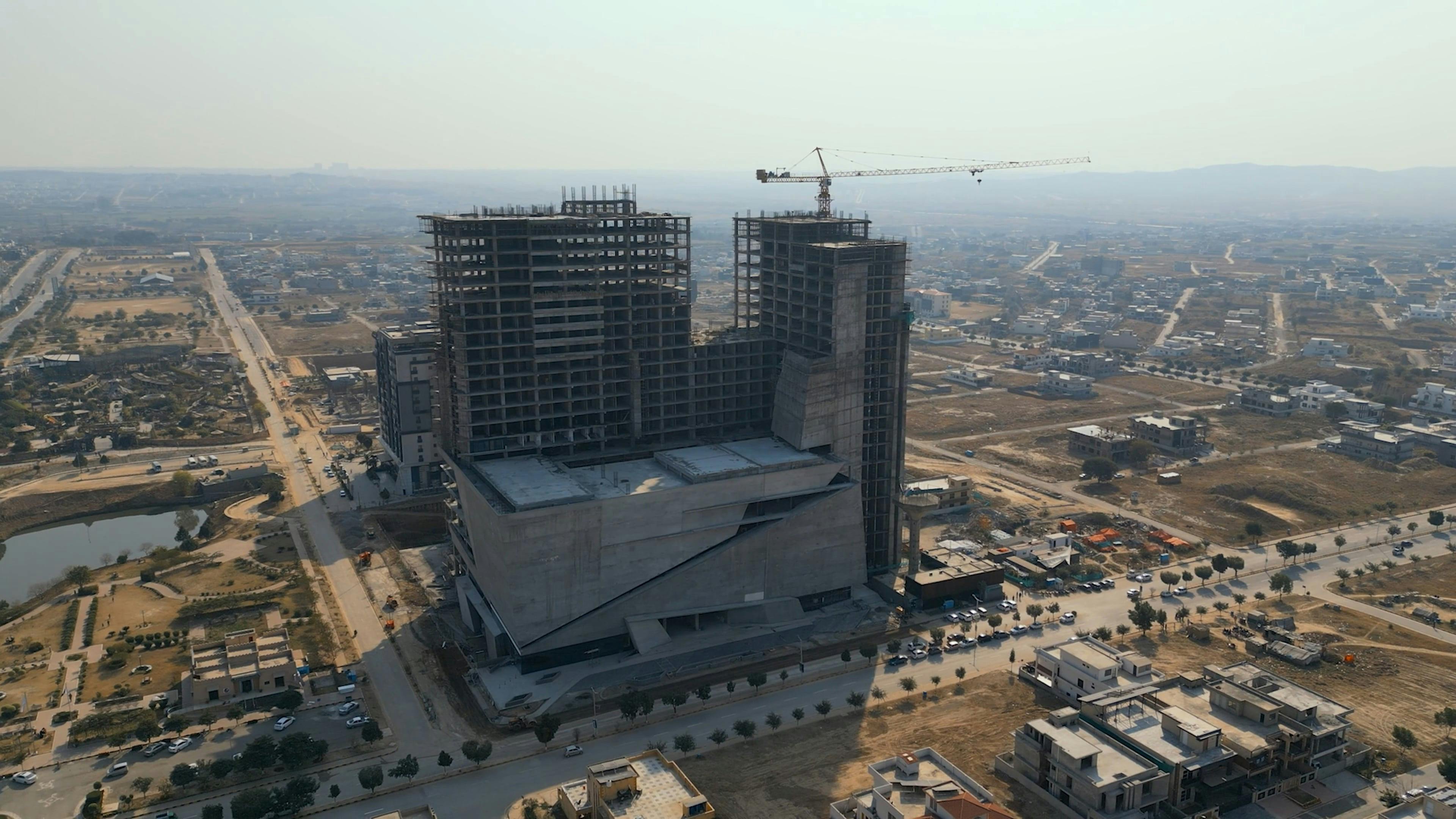 Drone Video of a Construction Site in Islamabad, Pakistan Free Stock ...