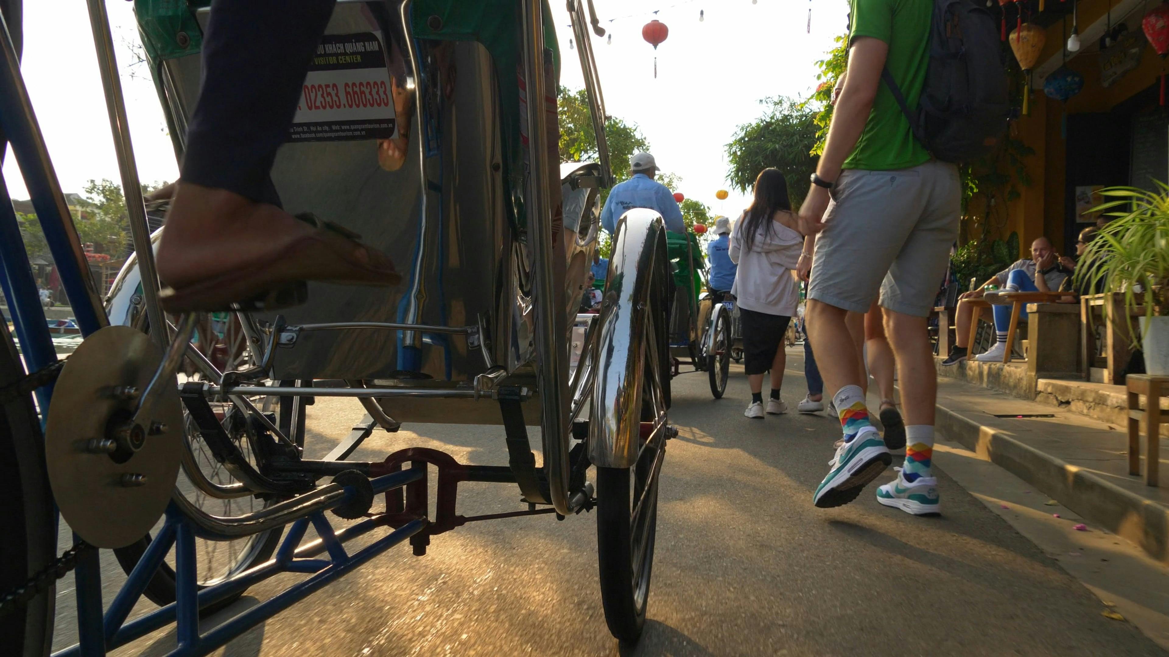 Close up View of Cycle Rickshaws on the Street in Hội An City, Vietnam ...