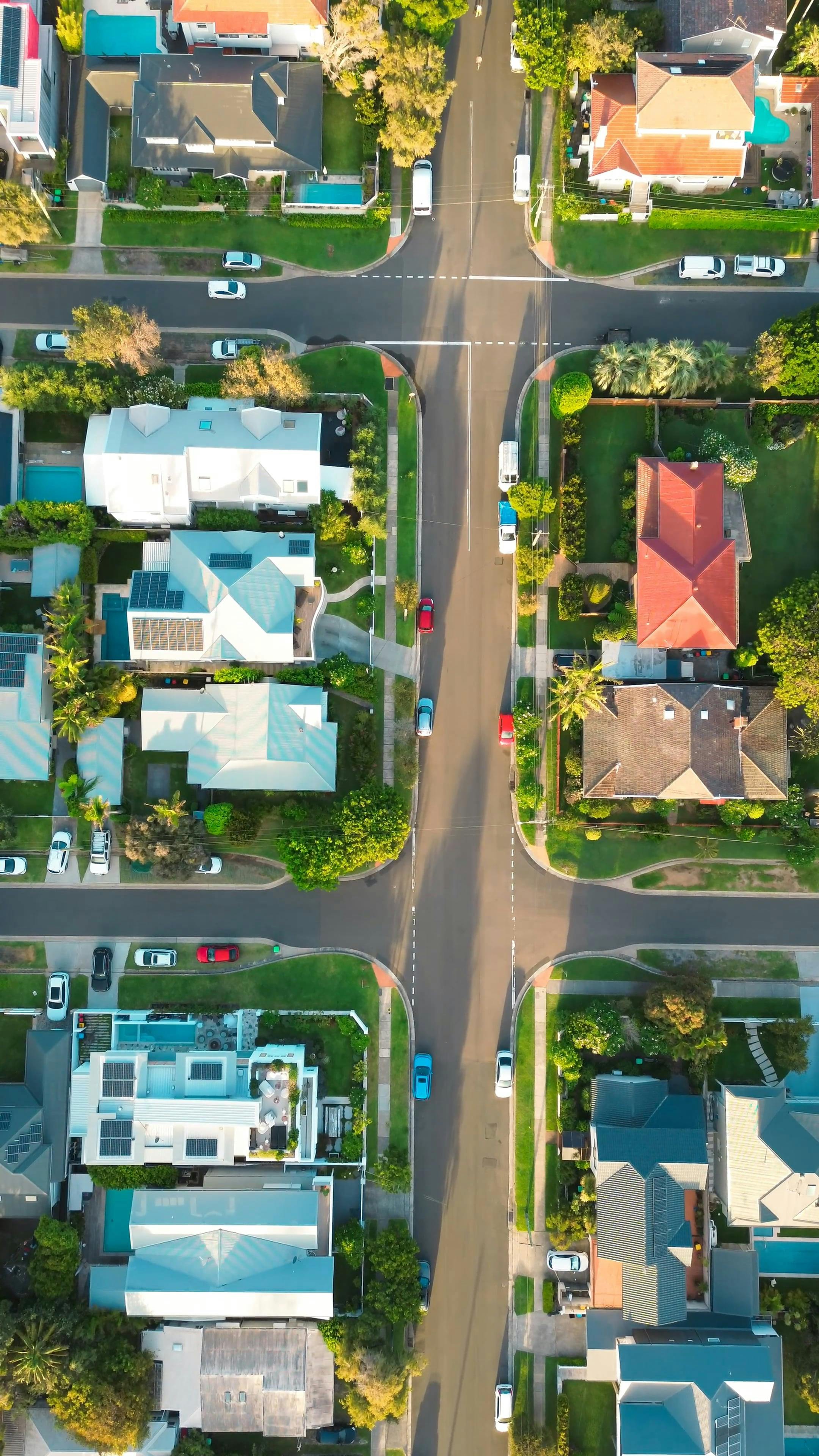 Top View of a Residential Area Free Stock Video Footage, Royalty-Free ...