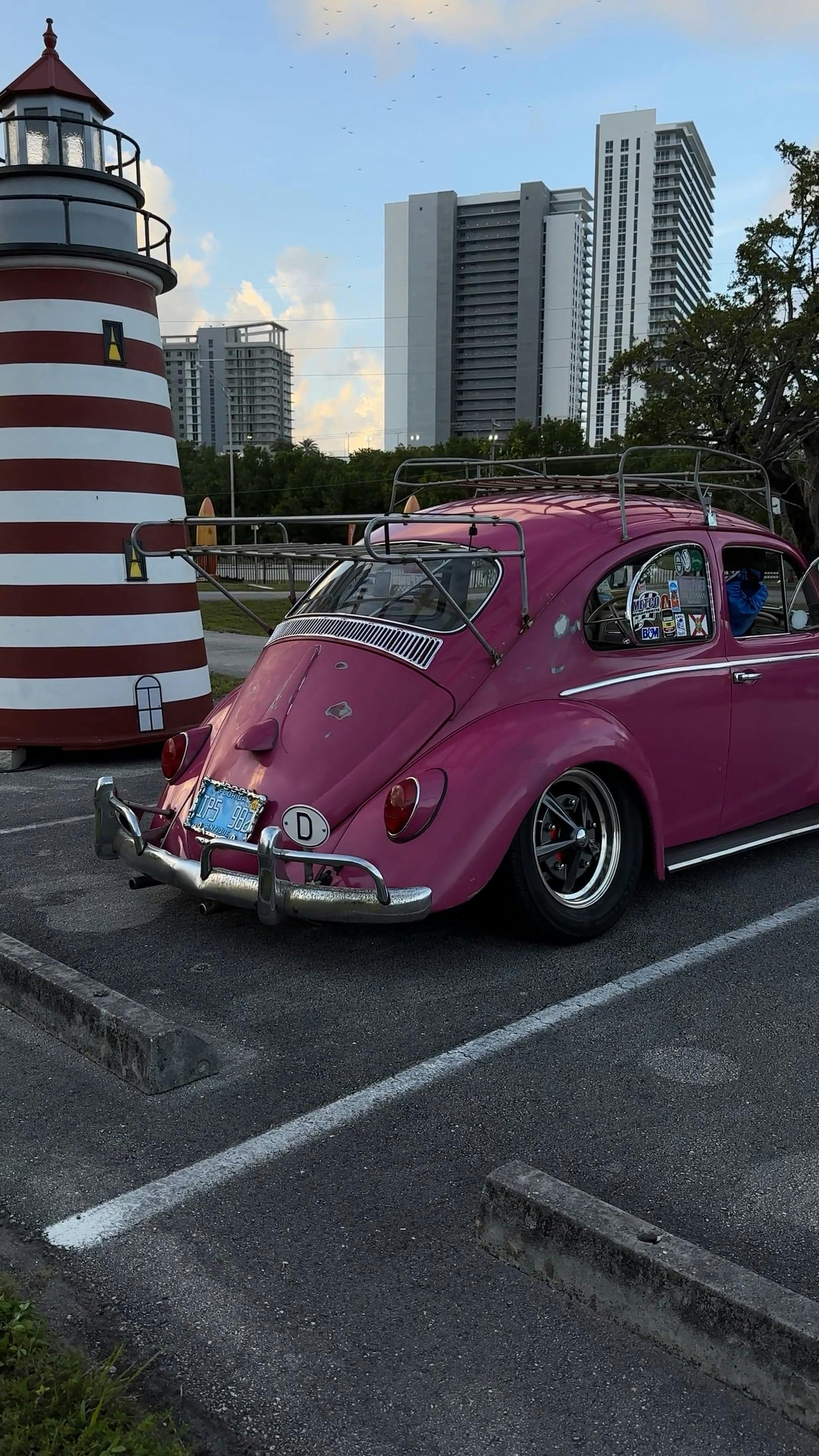 A Pink Volkswagen Beetle Free Stock Video Footage, Royalty-Free 4K & HD ...