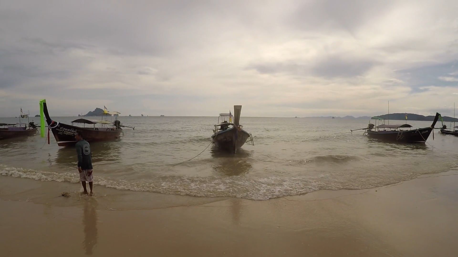 Fishing Boats Along The Shore Free Stock Video Footage, Royalty-Free 4K ...