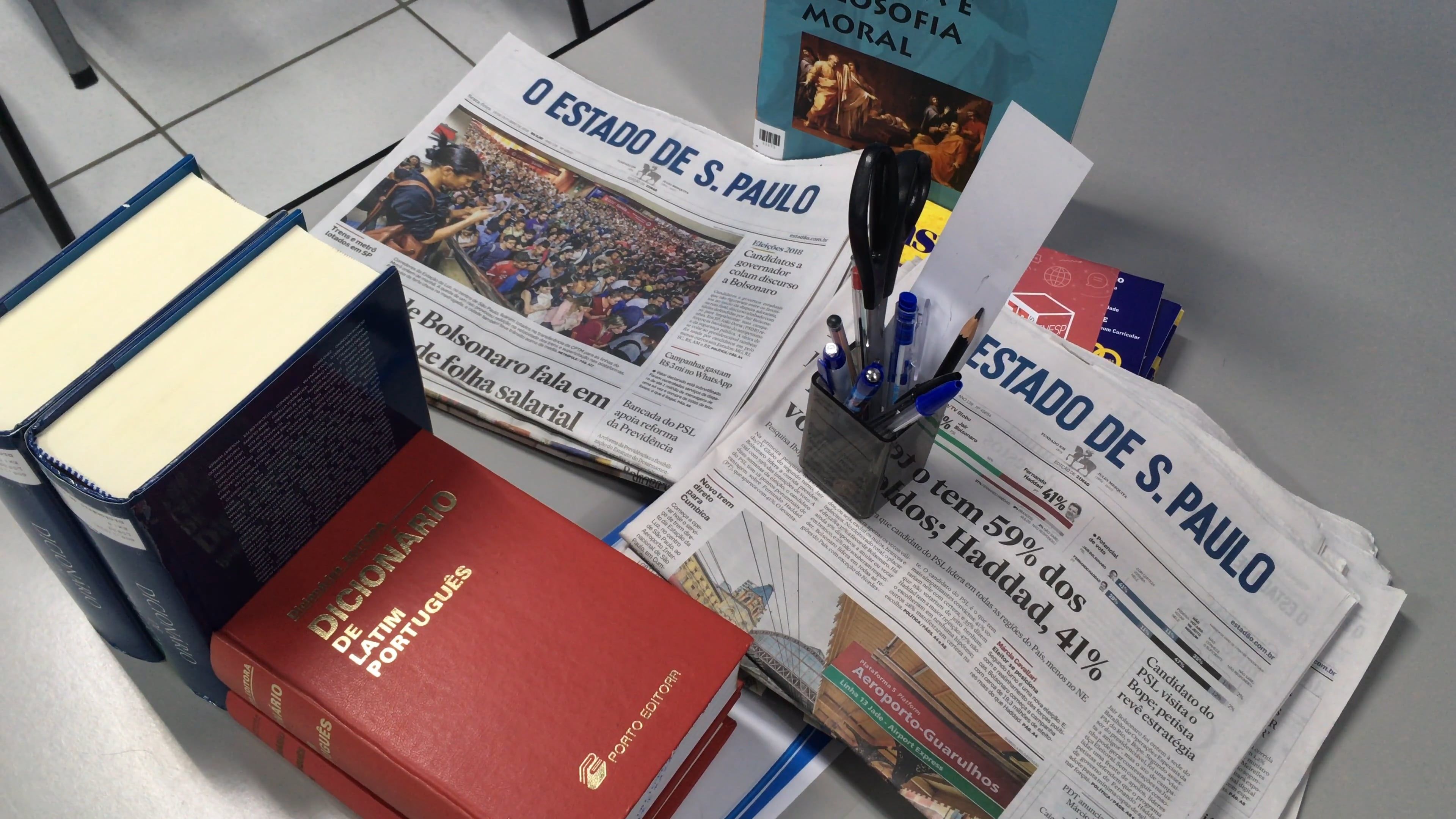 Educational Materials On A Table · Free Stock Video