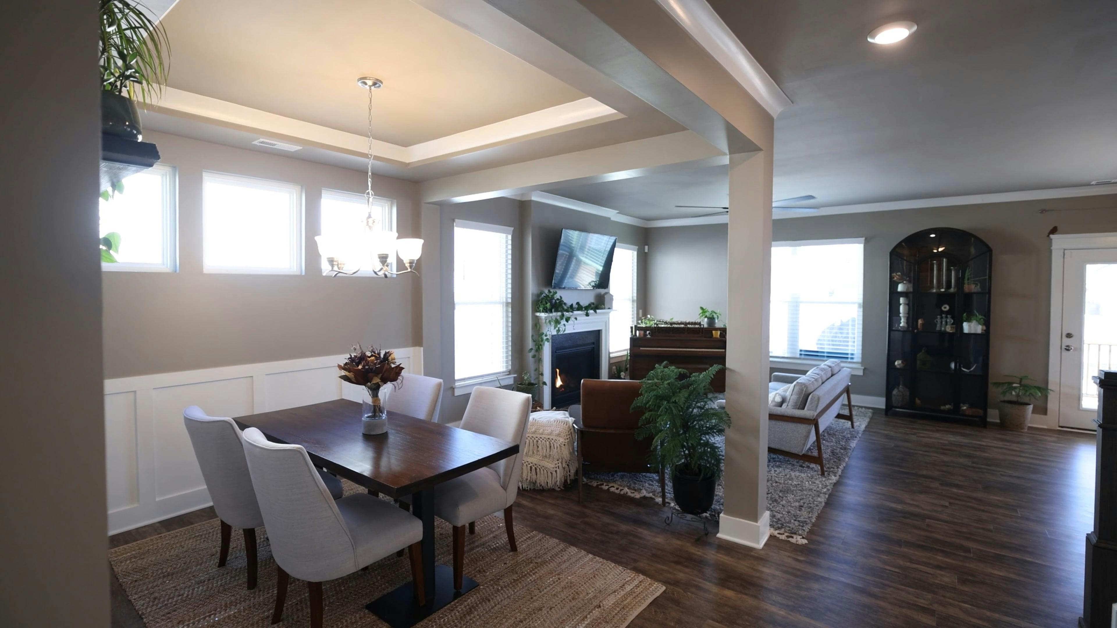 The living room and dining room are open to each other Free Stock Video ...