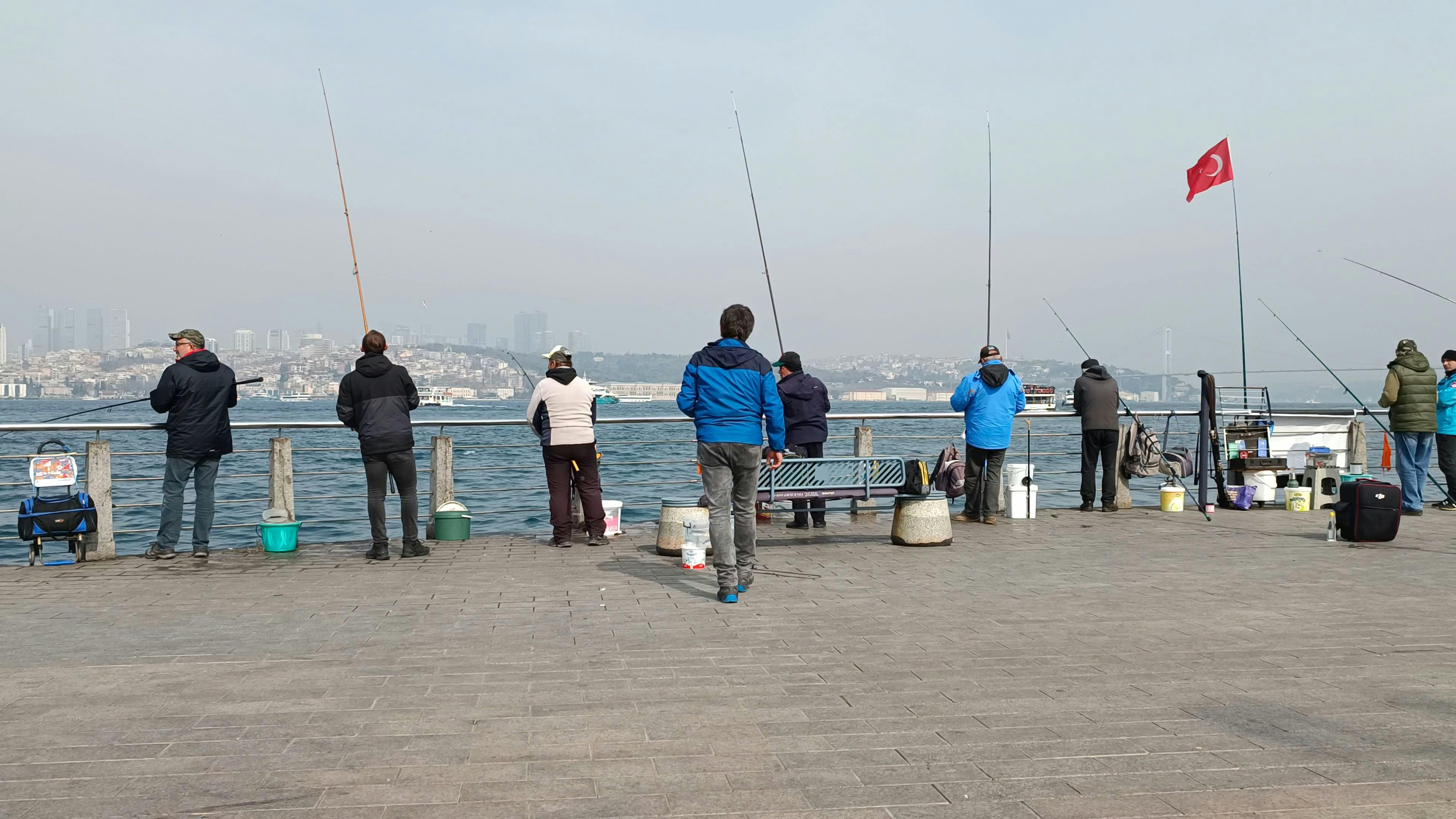 A group of people fishing on a pier Free Stock Video Footage, Royalty ...