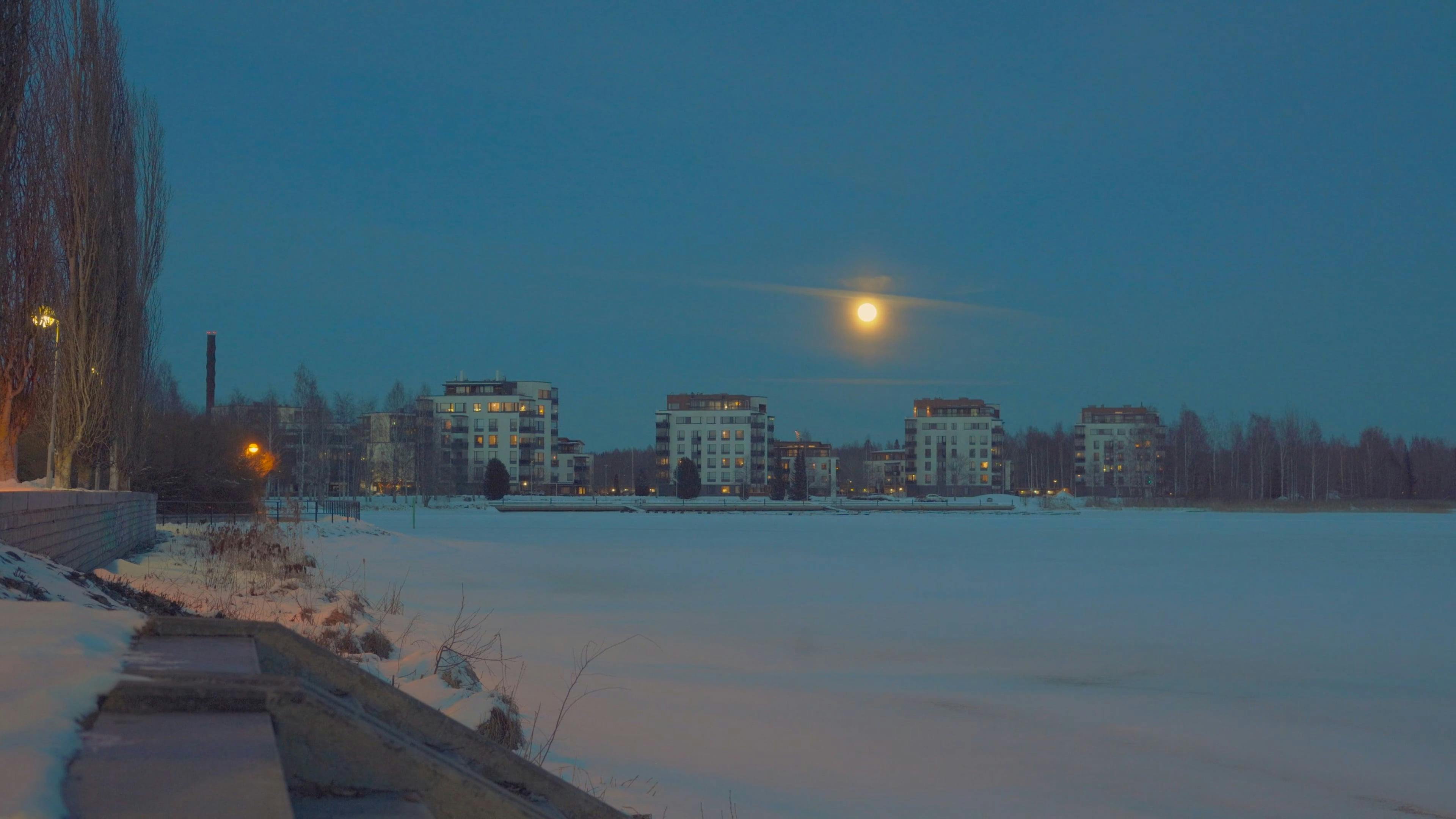 Late night moon Free Stock Video Footage, Royalty-Free 4K & HD Video Clip