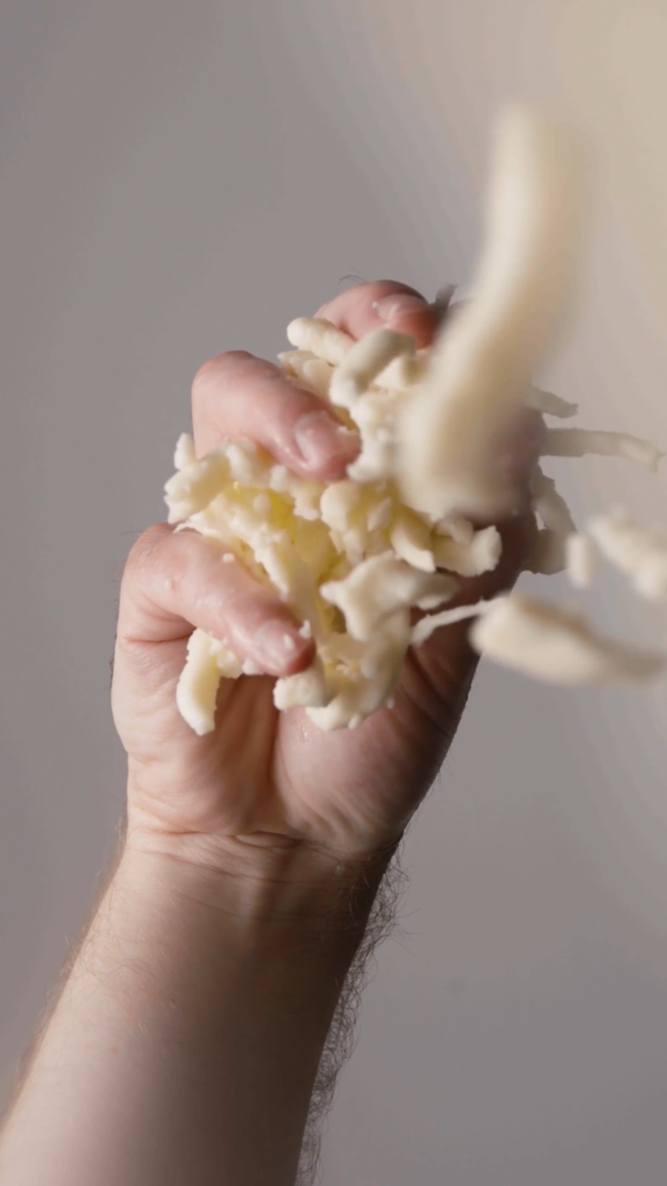 Fior Di Latte Mozzarella Cheese Falling From Hand In Slowmotion Free ...