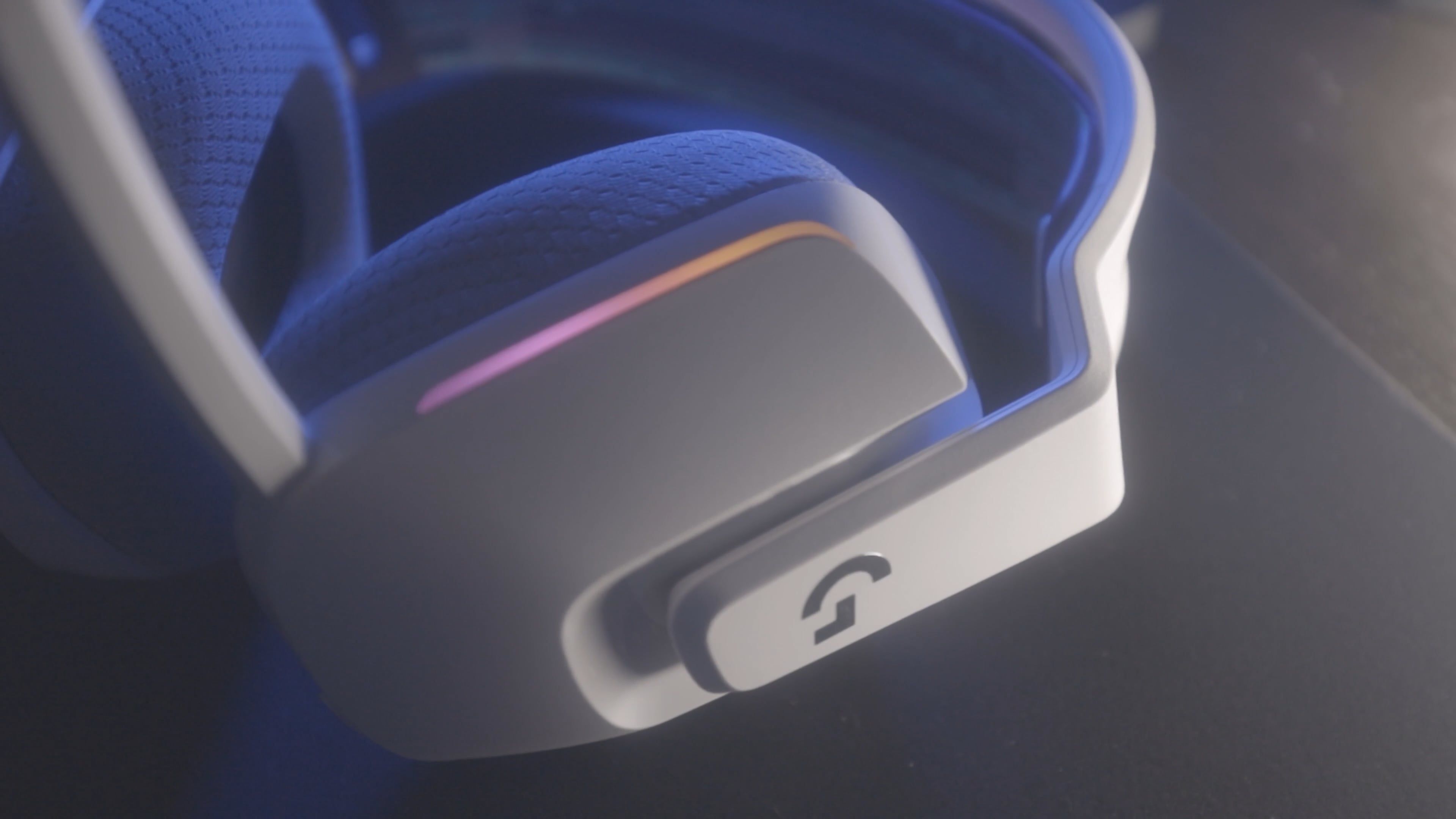 A close up of a headset with blue lights Free Stock Video Footage ...