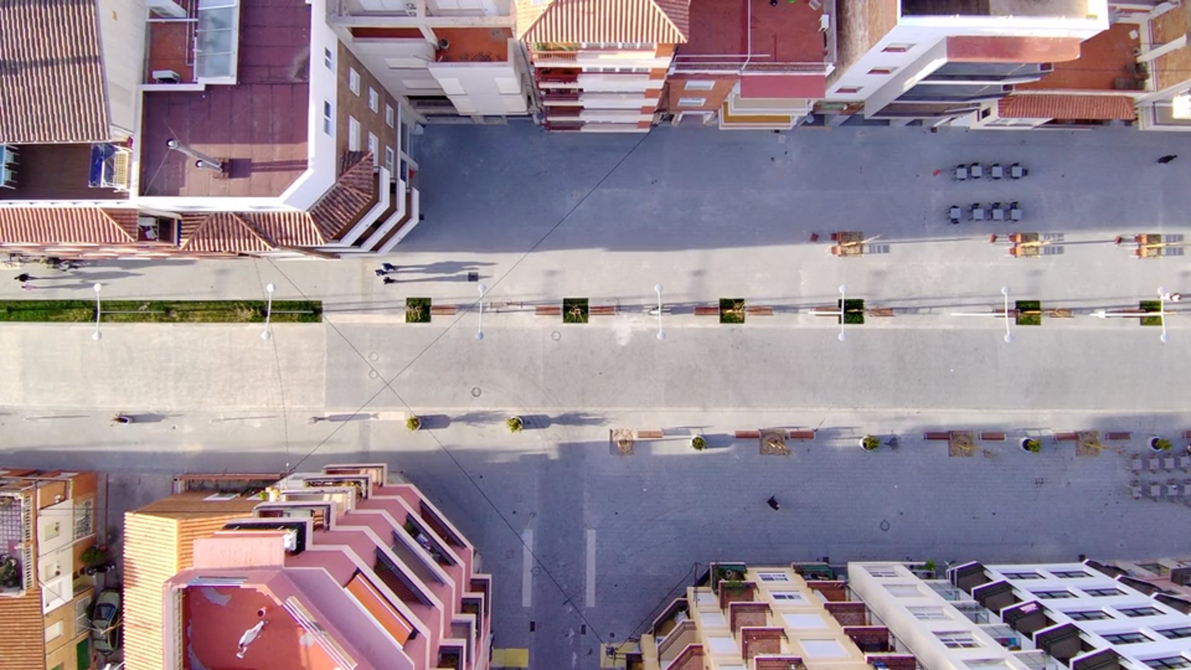 An aerial view of a city street with cars Free Stock Video Footage ...
