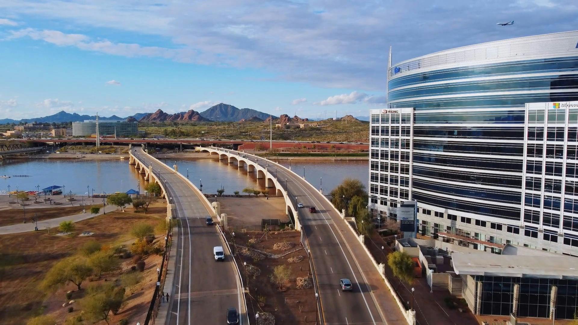 Mill Avenue Bridge Tempe Town Lake Free Stock Video Footage, Royalty ...