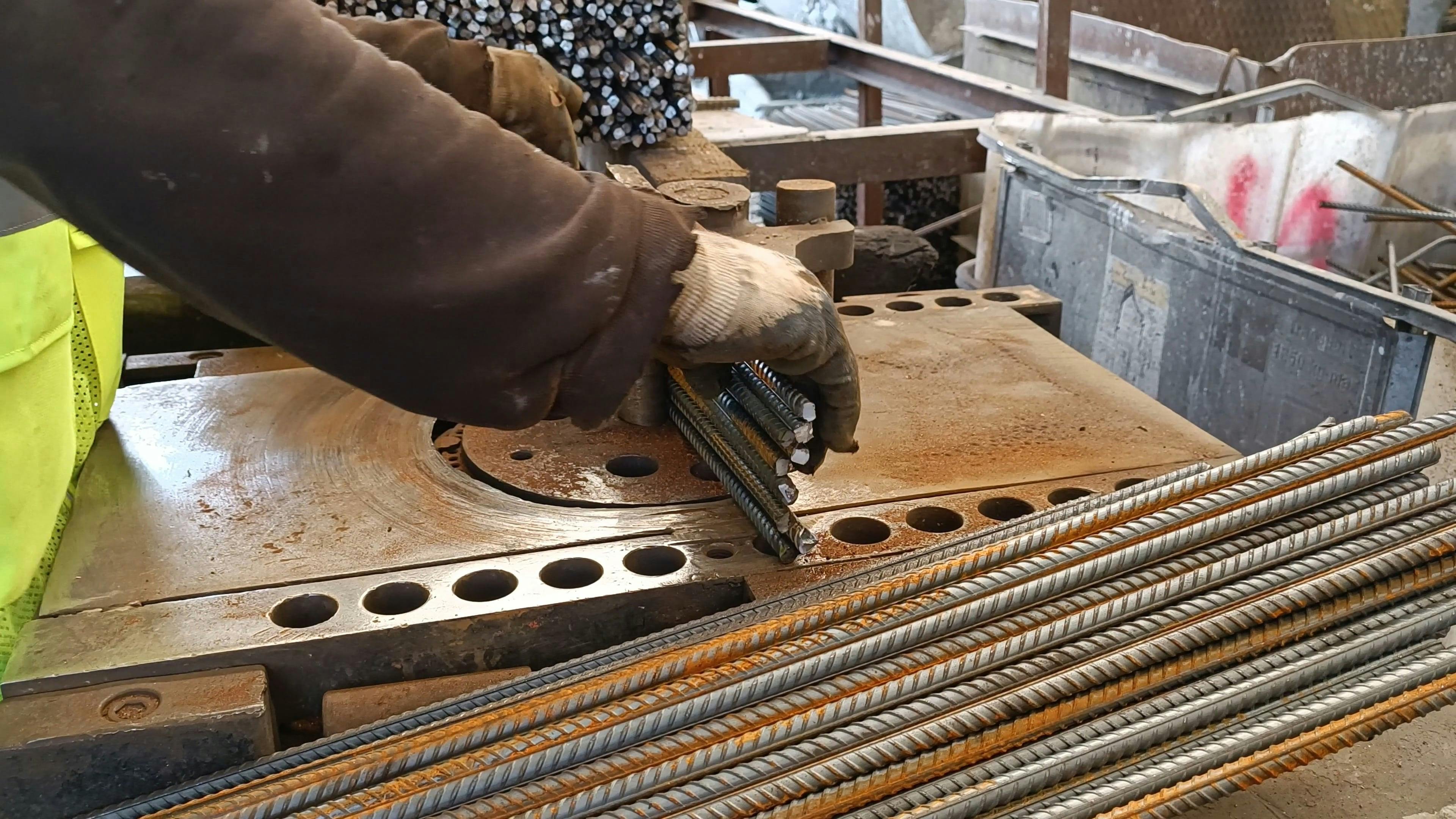 A man is working on a metal bar Free Stock Video Footage, Royalty-Free ...