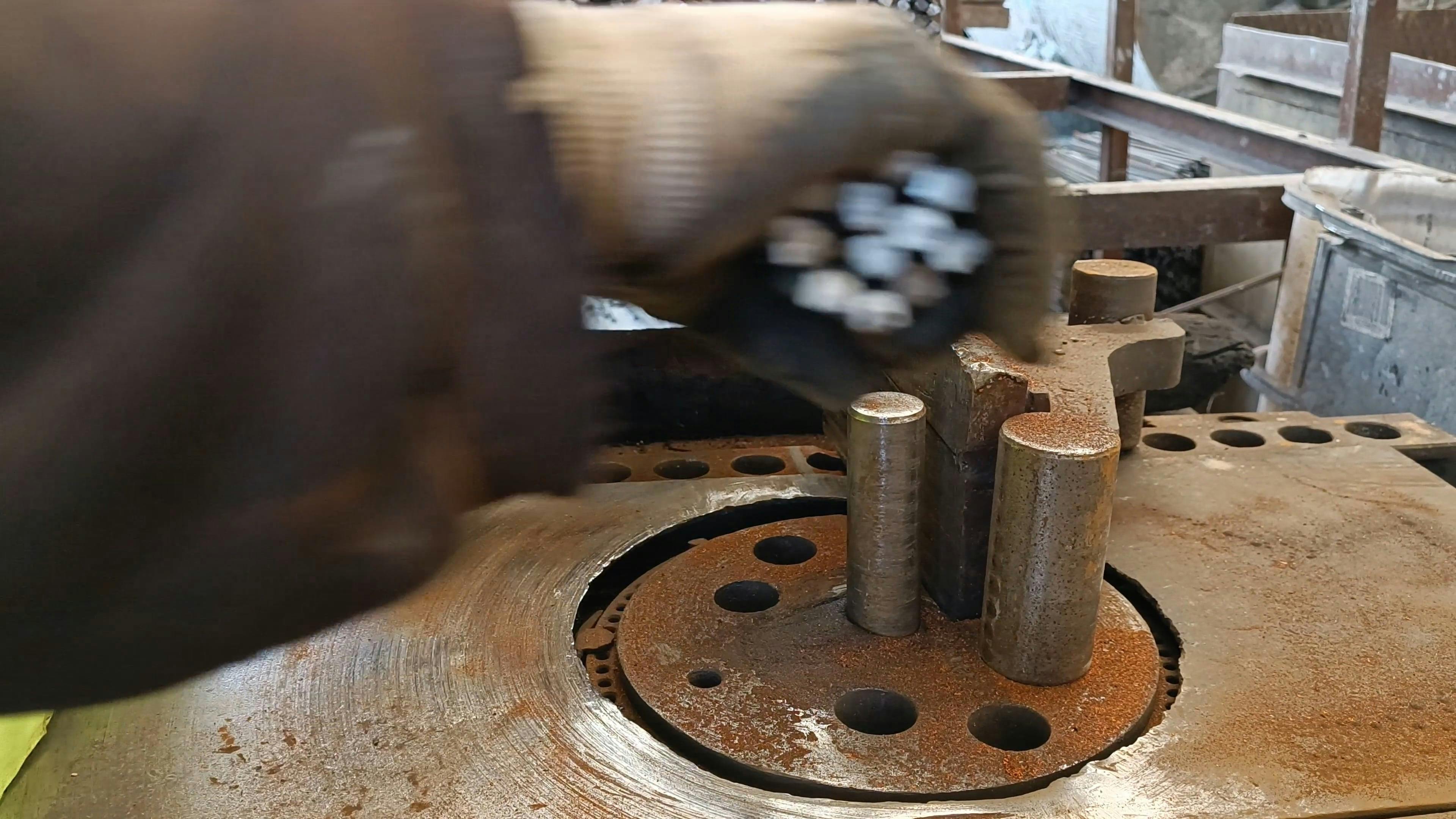 A Worker Bending Steel Reinforcement Bars Free Stock Video Footage ...