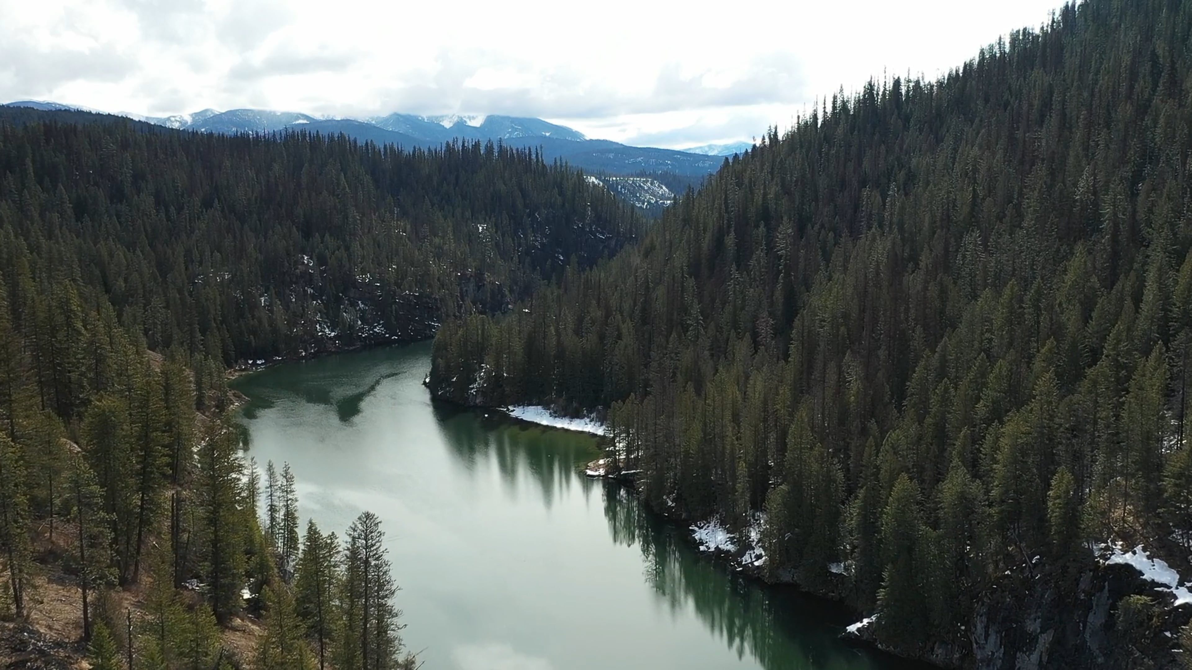Drone Footage of a River in a Mountain Landscape Free Stock Video ...