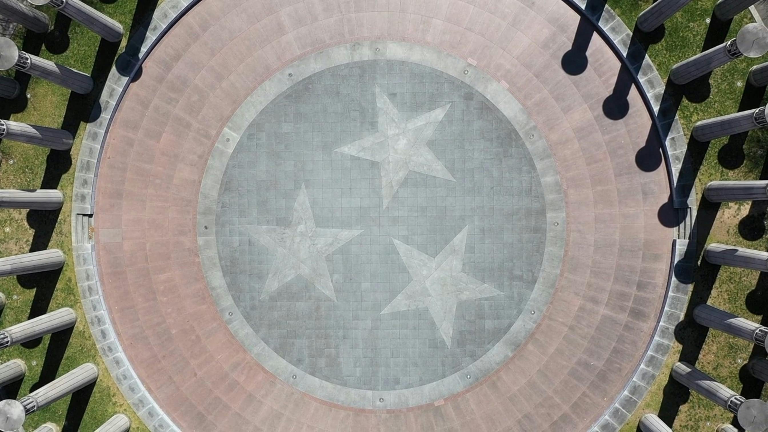 Top View of the Court of Three Stars at the Bicentennial Capitol Mall ...