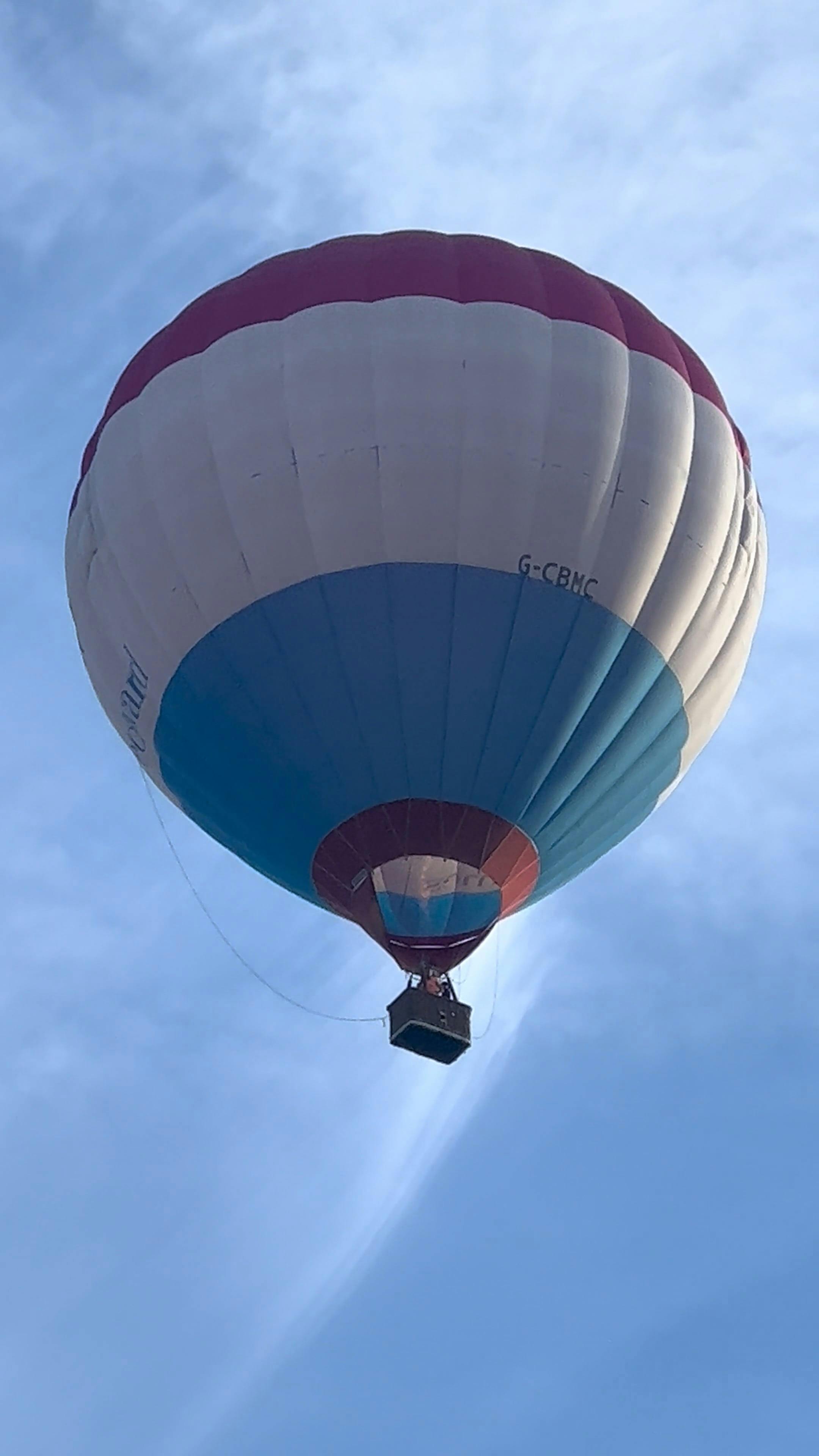 Colorful Hot Air Balloon on a Cloudy Day Free Stock Video Footage ...