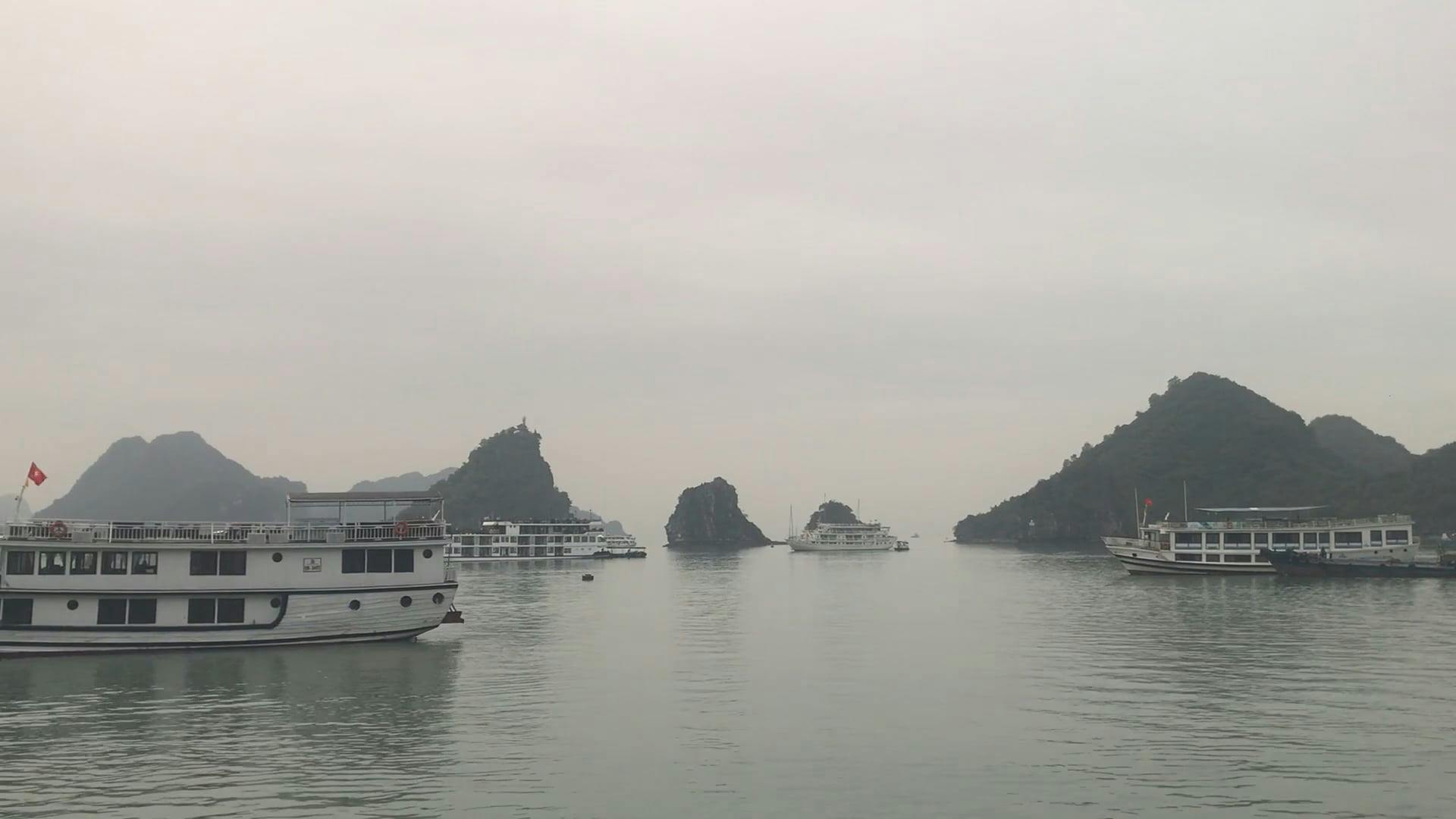 Group Of Mountain Islands Rising Above The Sea Water Free Stock Video ...