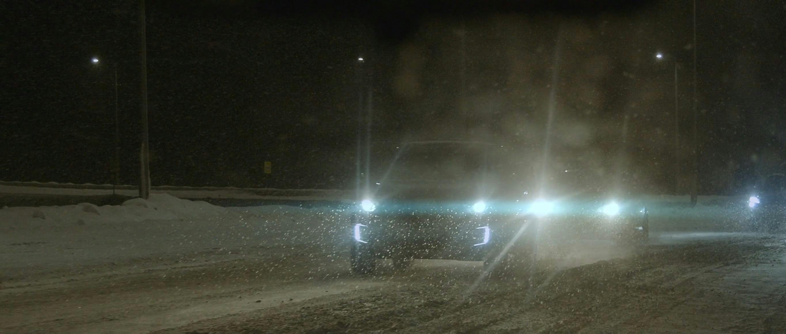 зимняя ночная дорога, night winter road Free Stock Video Footage ...